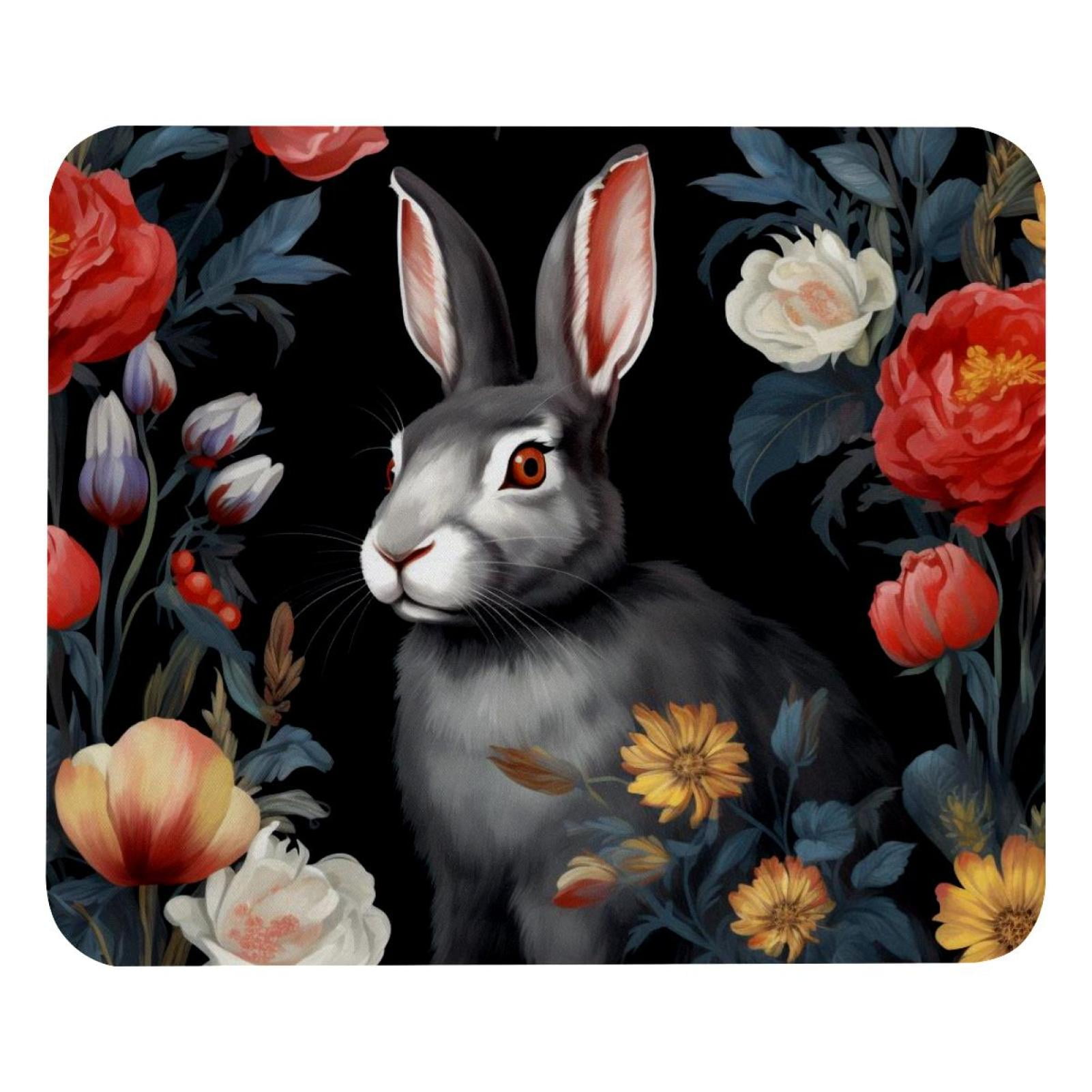 Rabbit Bunny Mouse Pad for Wireless Mouse Home Office Desk Laptop with ...