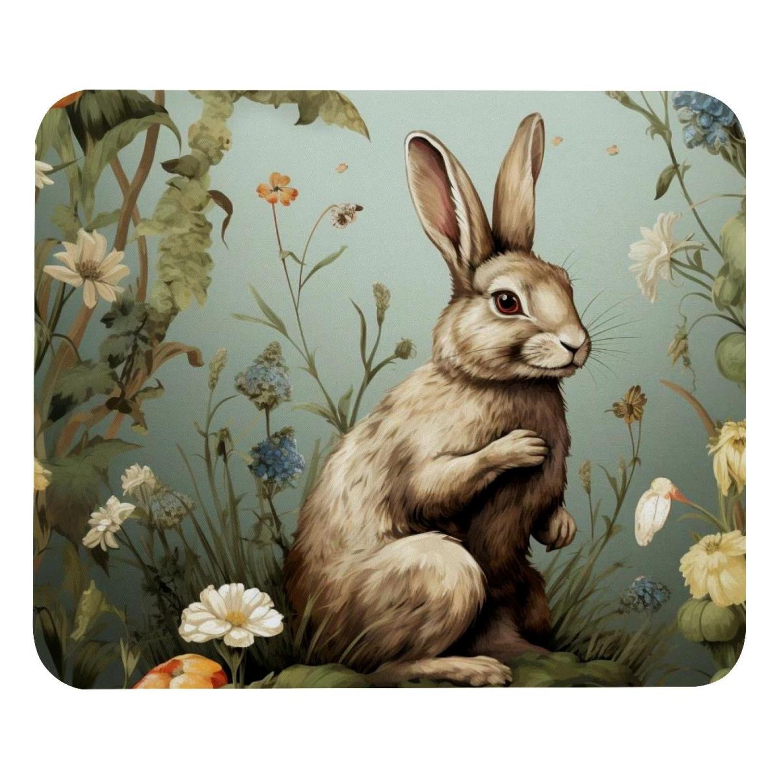 Rabbit Bunny Mouse Pad for Wireless Mouse Home Office Desk Laptop with ...