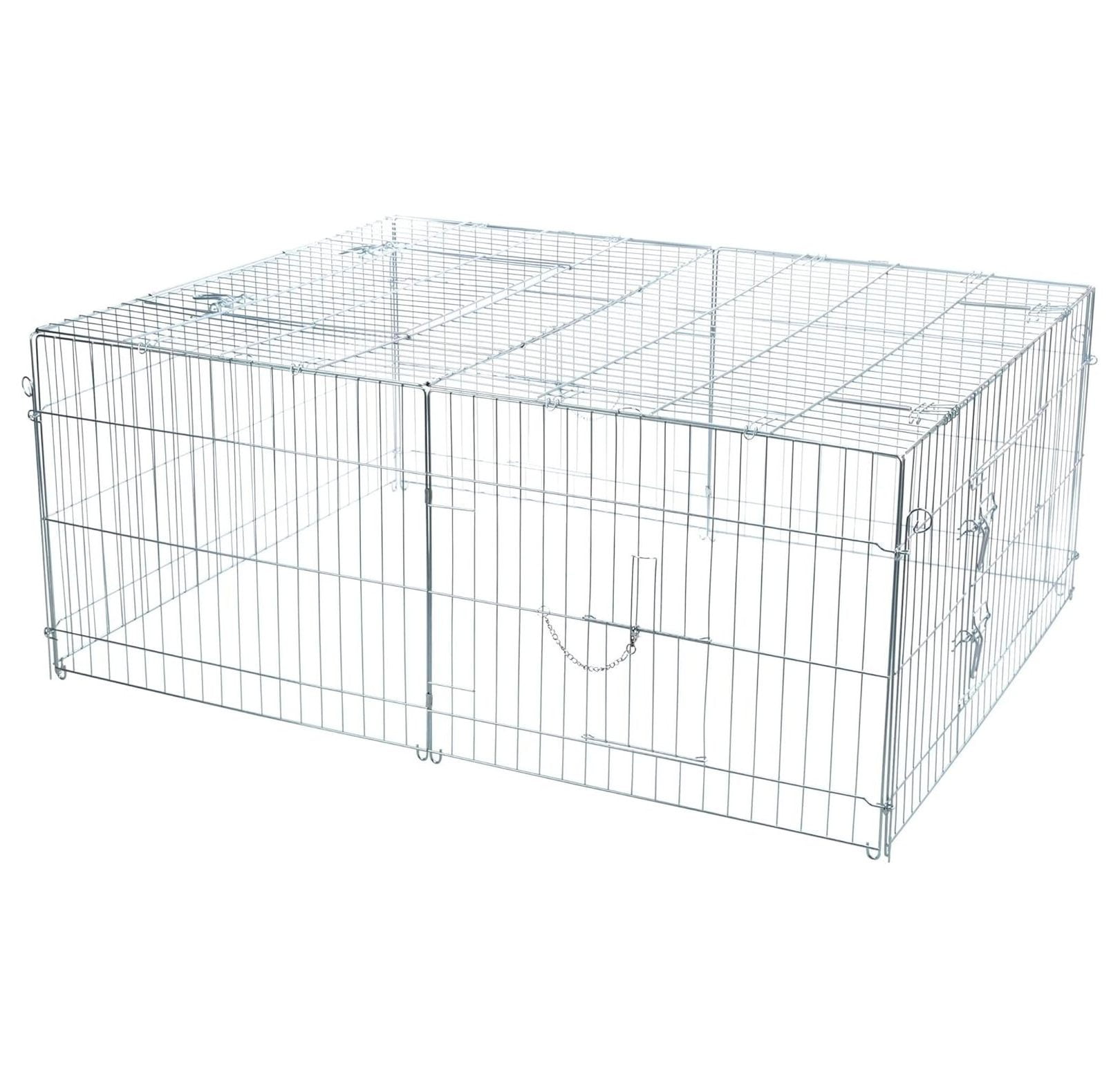 Rabbit Cage - 34 cu. ft., Outdoor Pen Extends Rabbit Hutch and Chicken ...