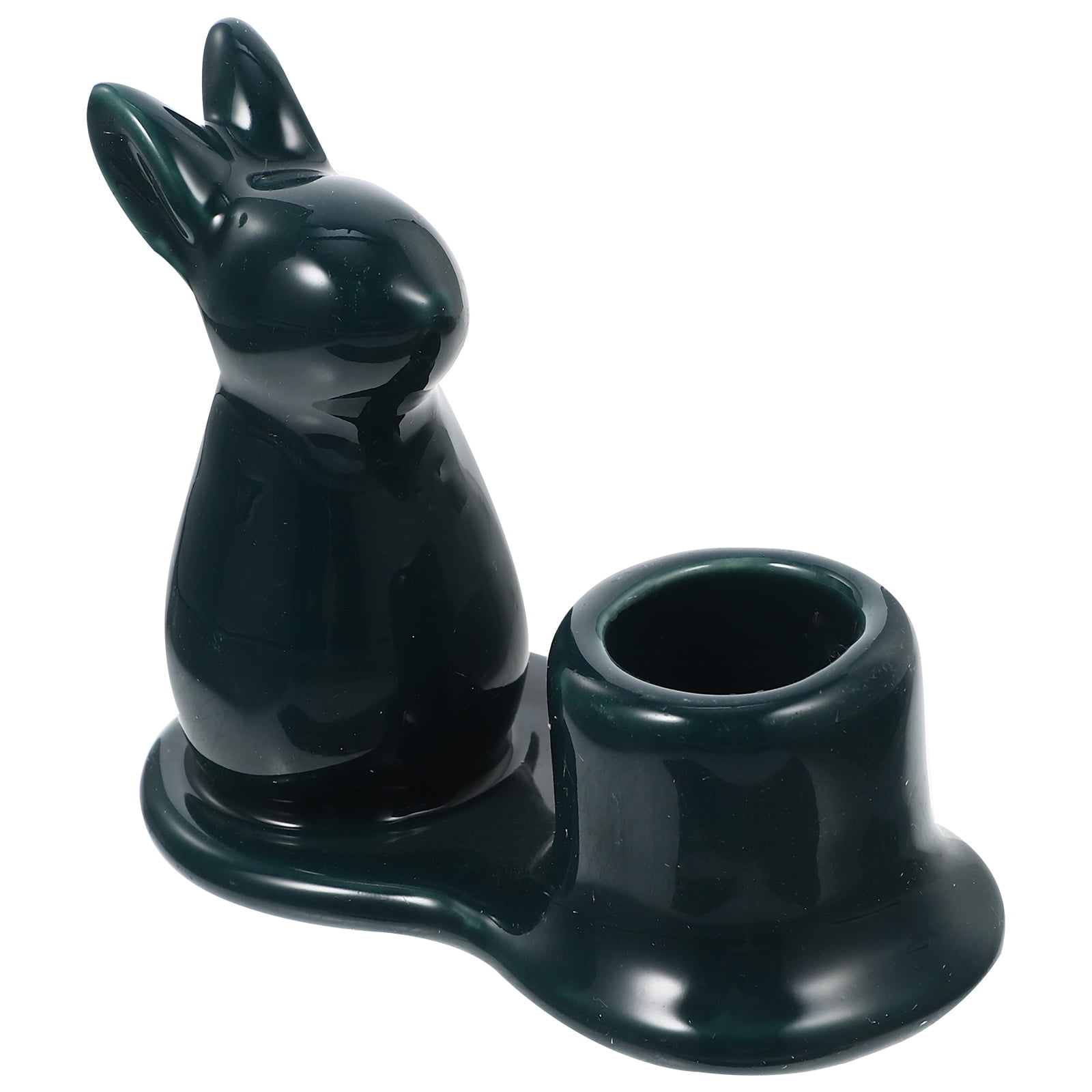 Rabbit Candlestick Desktop Ceramic Holder Home Decor Taper Holders ...