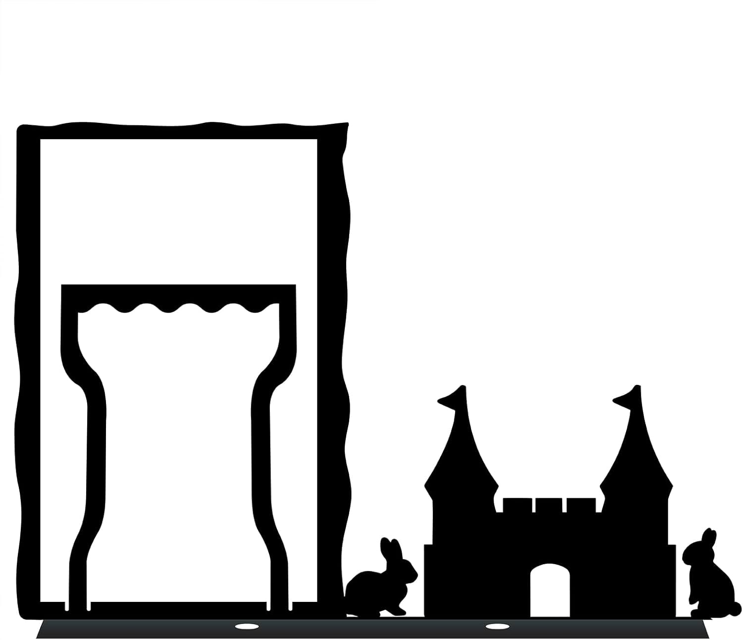 Rabbit & Castle Pattern Iron Photo Frames with Screws Small Family ...