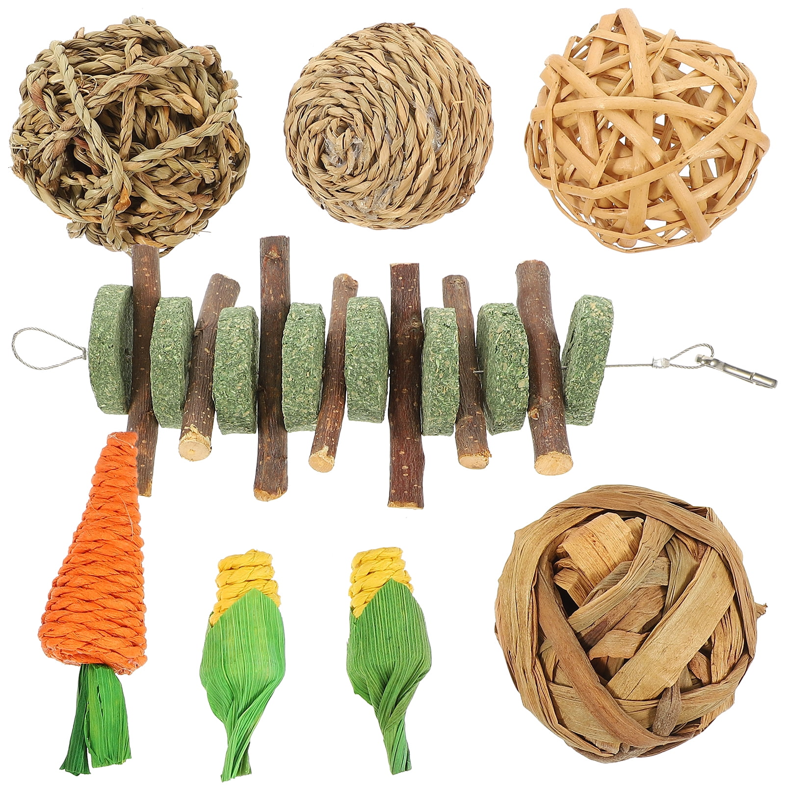 Rabbit Chew Toy 8 Pcs Bunny Toys for Rabbits Teeth Hamster Accessories ...