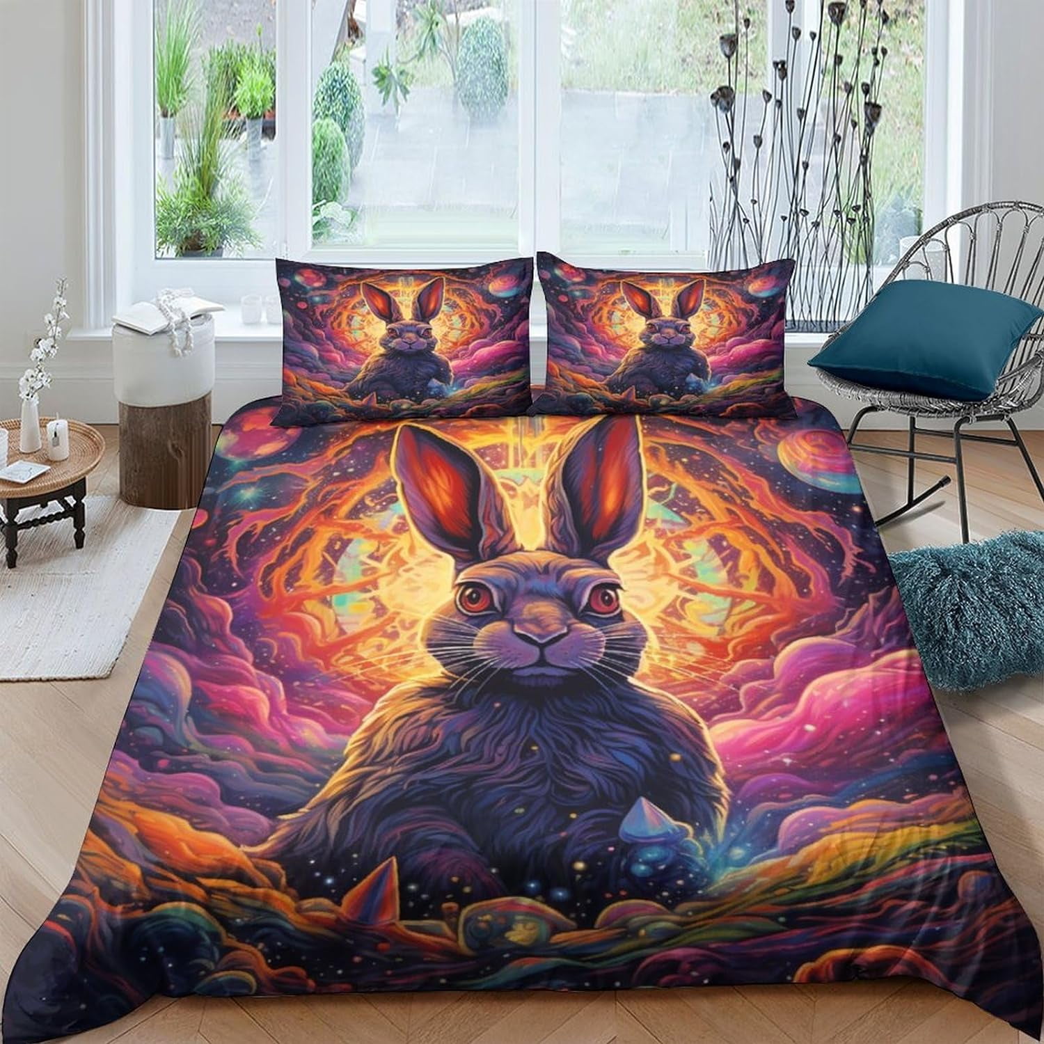 Rabbit Comforter Covers Duvet Cover 3D Printed Animal Bedding Set Quilt ...