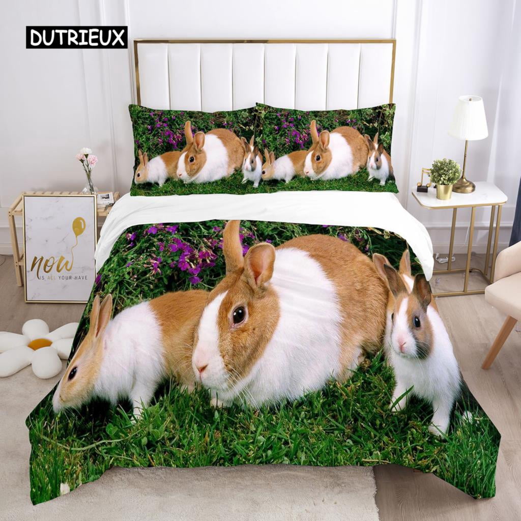 Rabbit Comforter Duvet Cover Set Lovely Little Rabbit r Bedding Set for ...