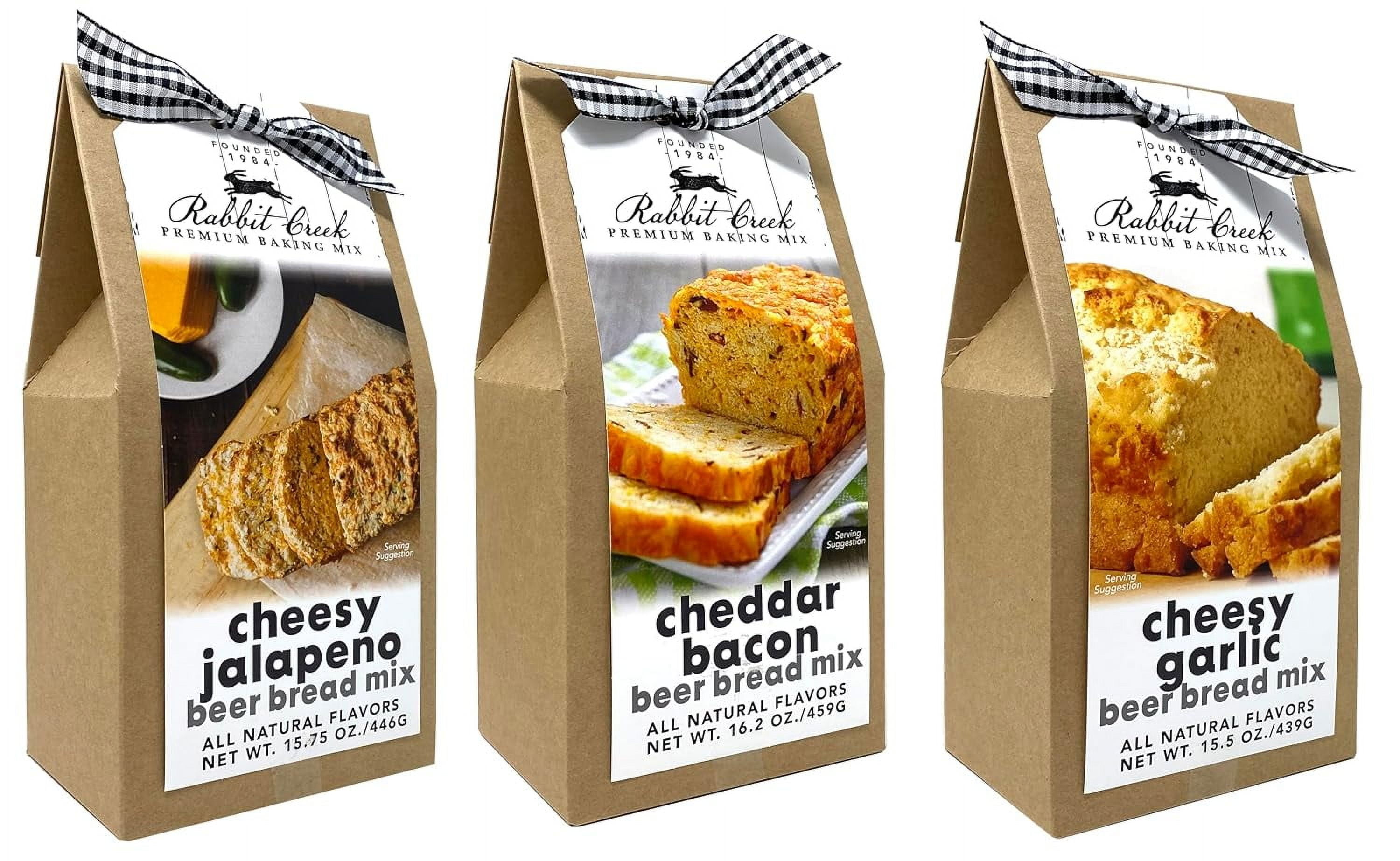 Rabbit Creek Beer Bread Mix Variety Pack of 3 – Cheesy Jalapeno ...