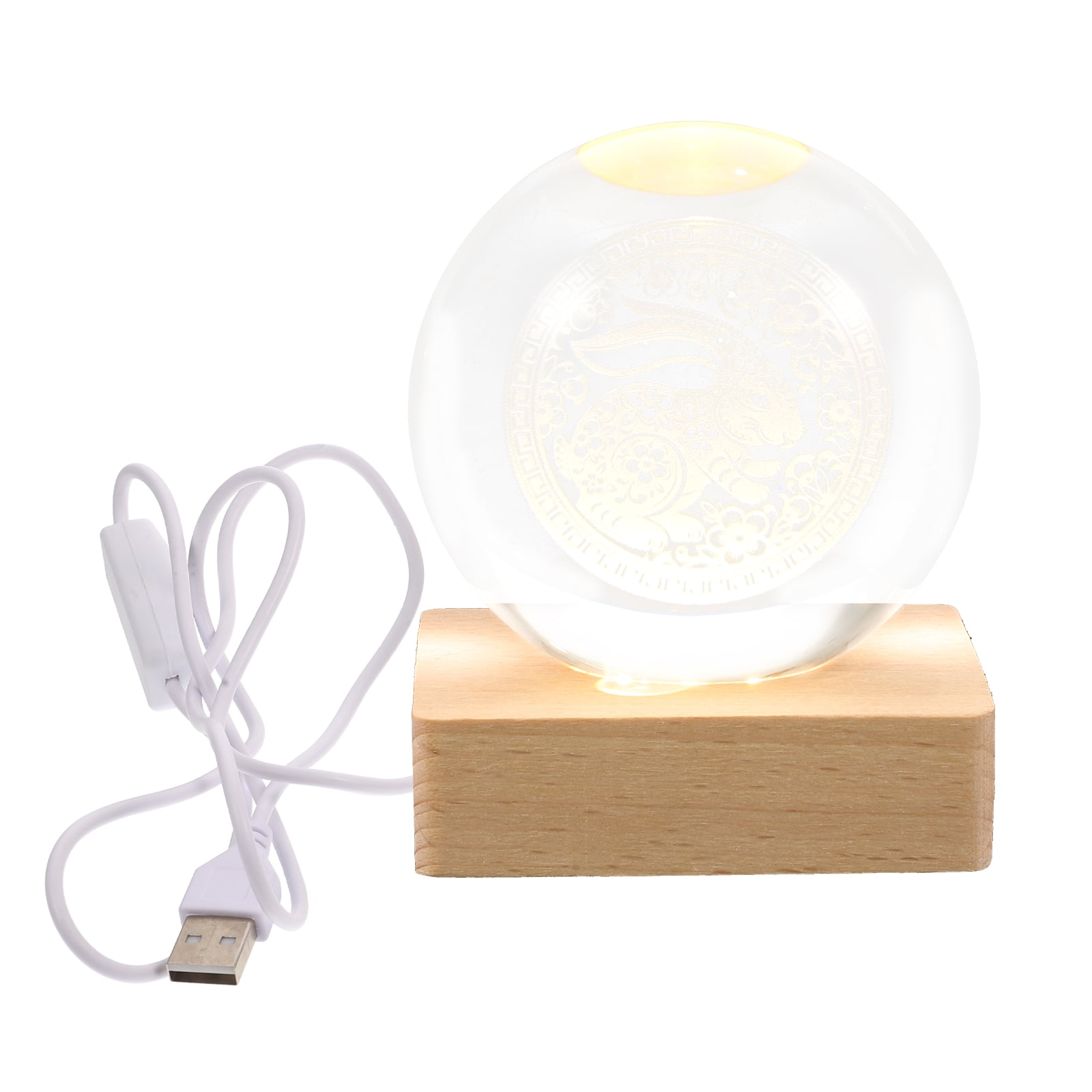 Rabbit Crystal Ball Atmosphere Light Decorative USB Lamp Game Room ...