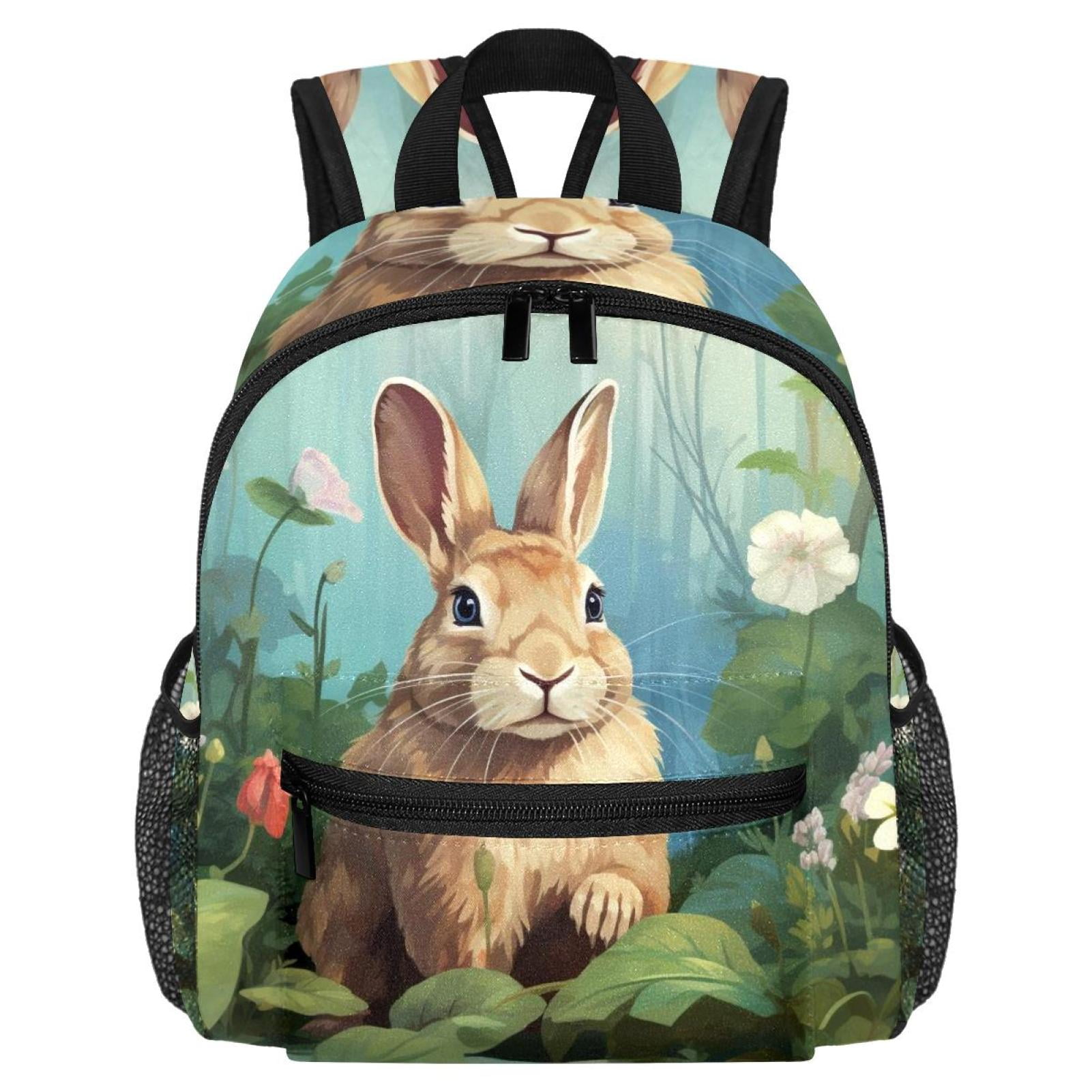 Rabbit Cute Printed Backpack with Adjustable Shoulder Strap, Large ...