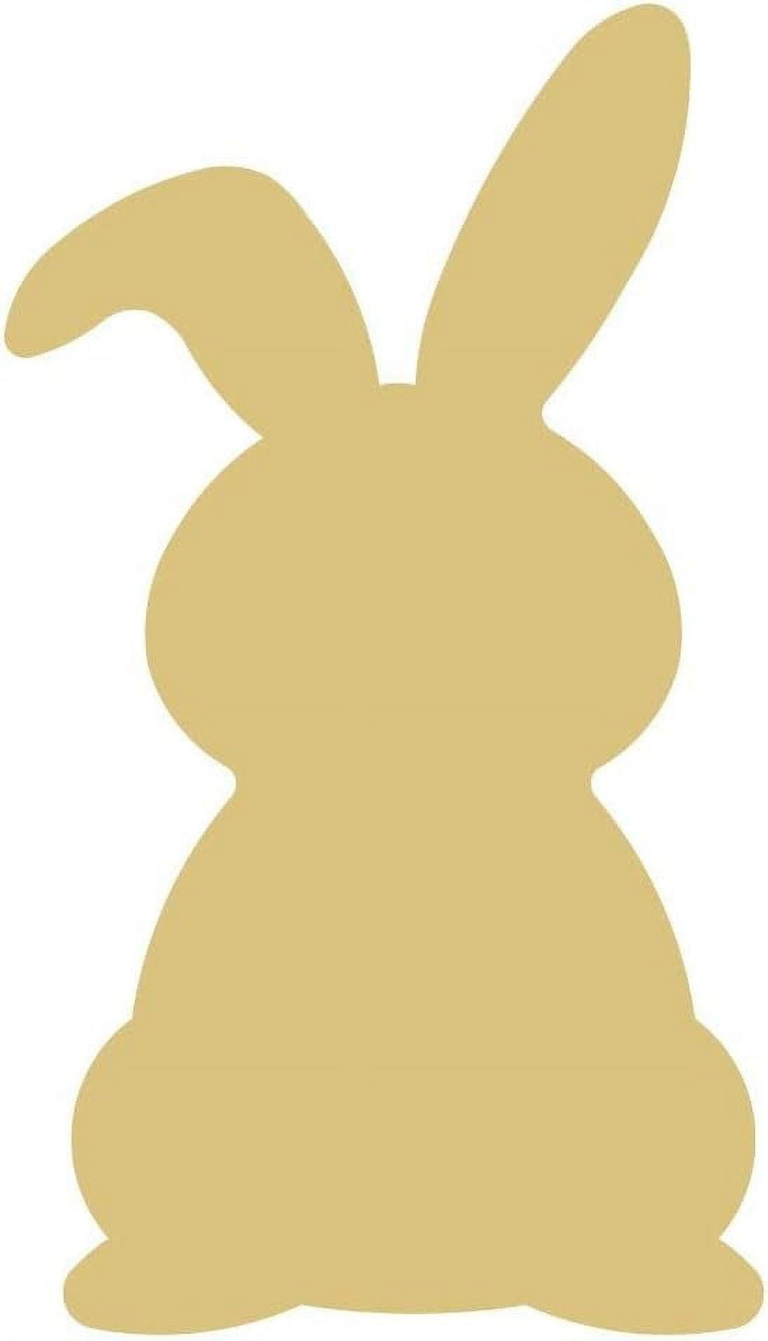 Rabbit Cutout Unfinished Wood Animal Nursery Kids Spring Door Hanger ...