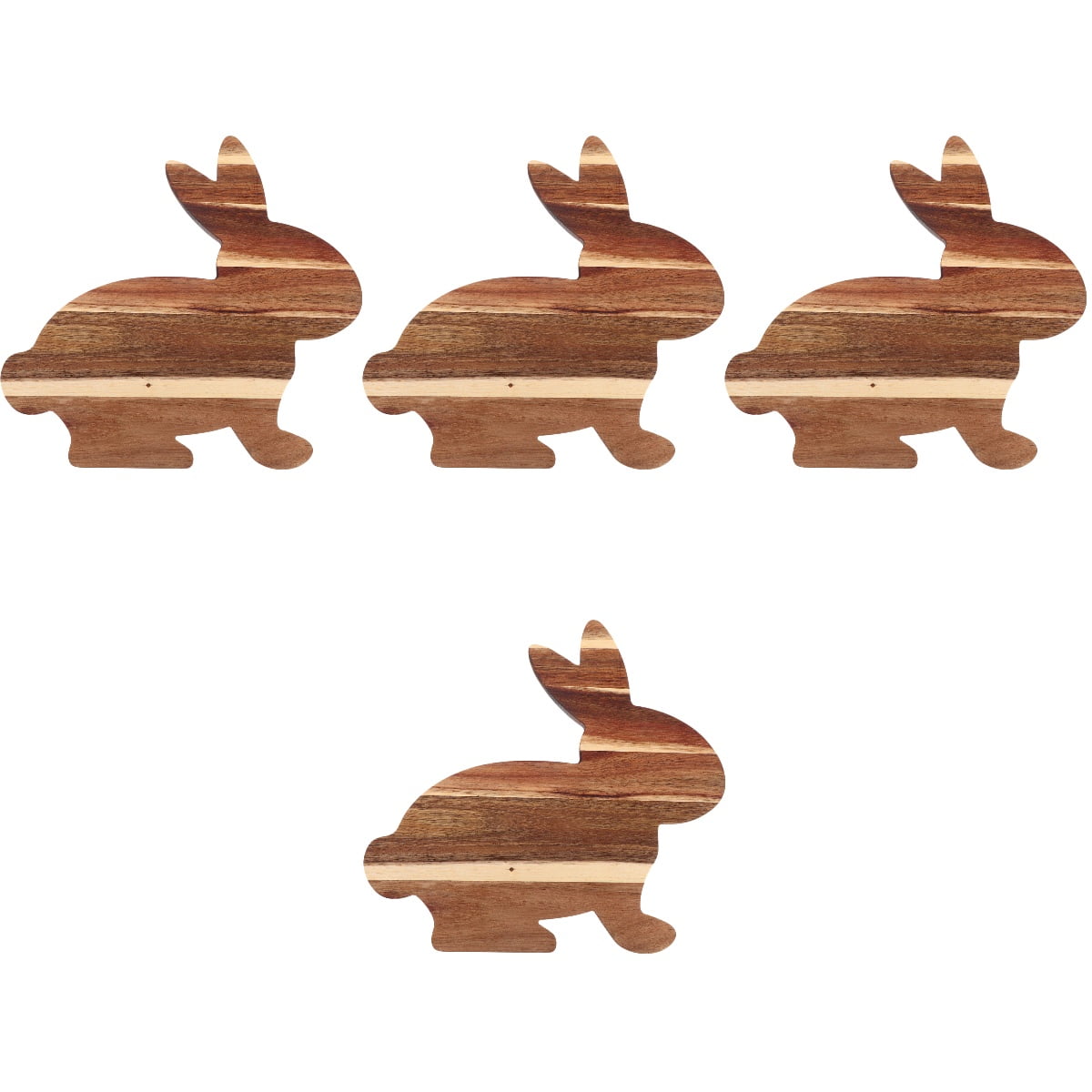 Rabbit Cutting Board,4Pcs Bunny Shaped Wood Chopping Board Bunny ...