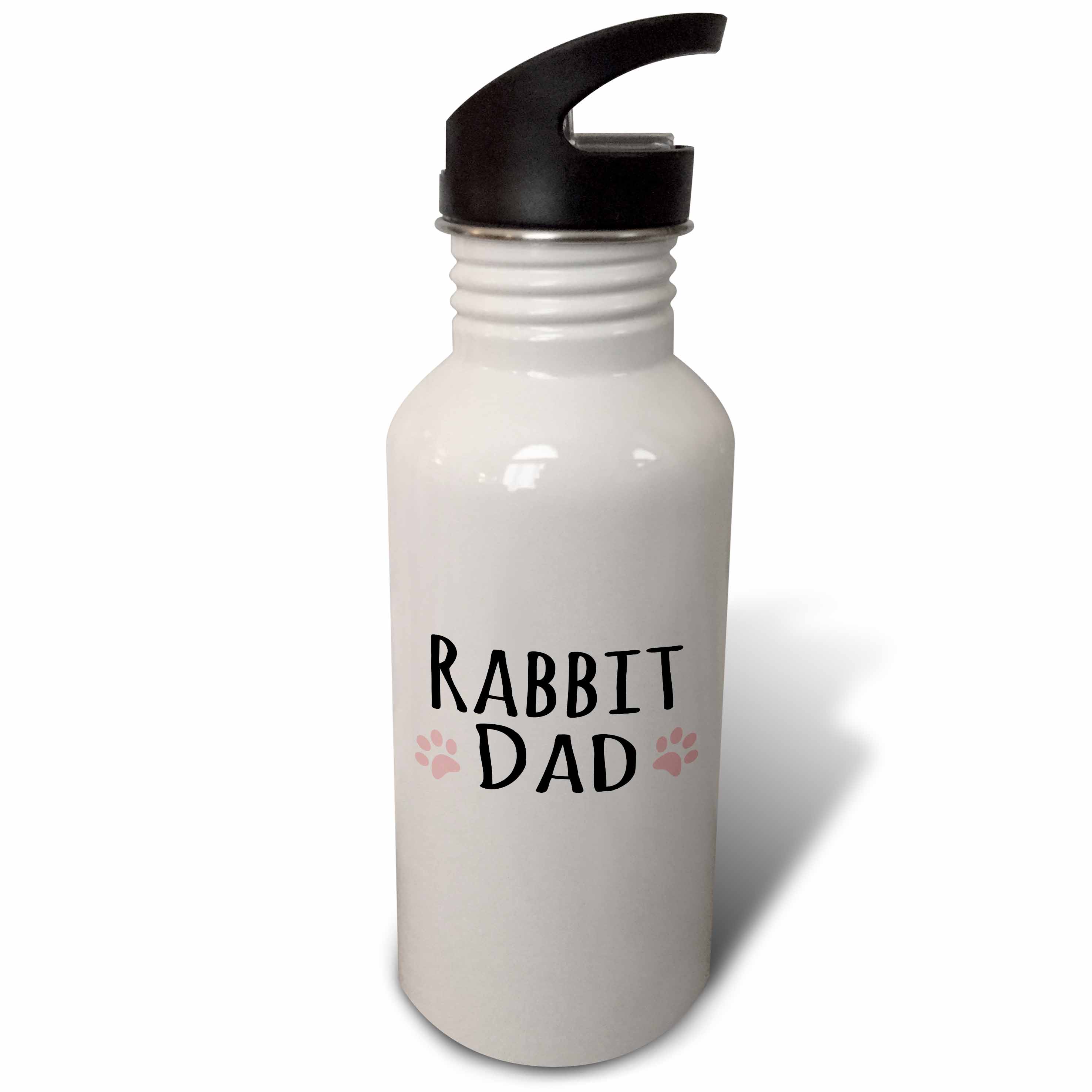 Rabbit Dad - for bunny rabbit lovers and pet owners - with pink paw ...