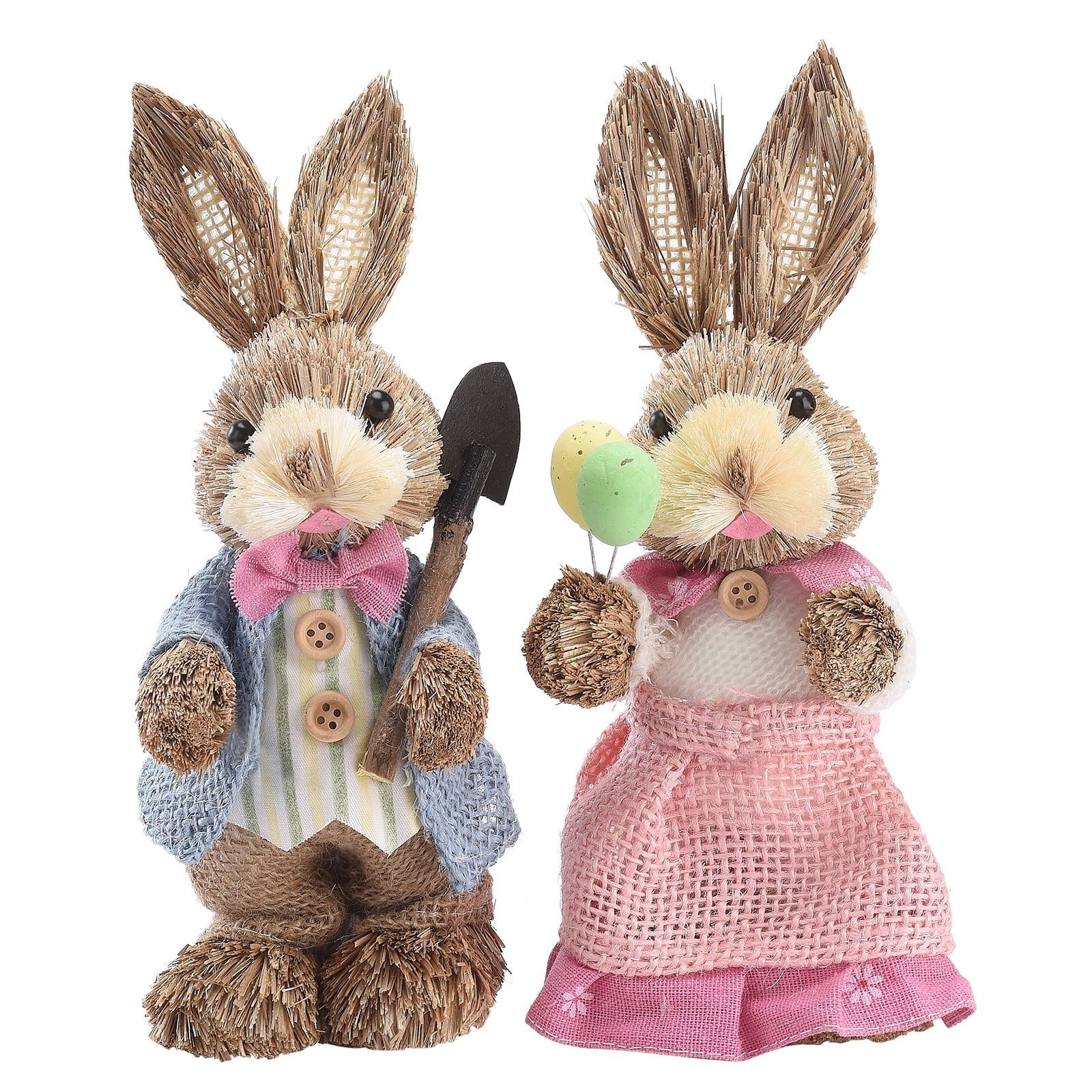 Rabbit Decorations Rabbits Bunny Animal Model 2pcs Easter Theme Party ...
