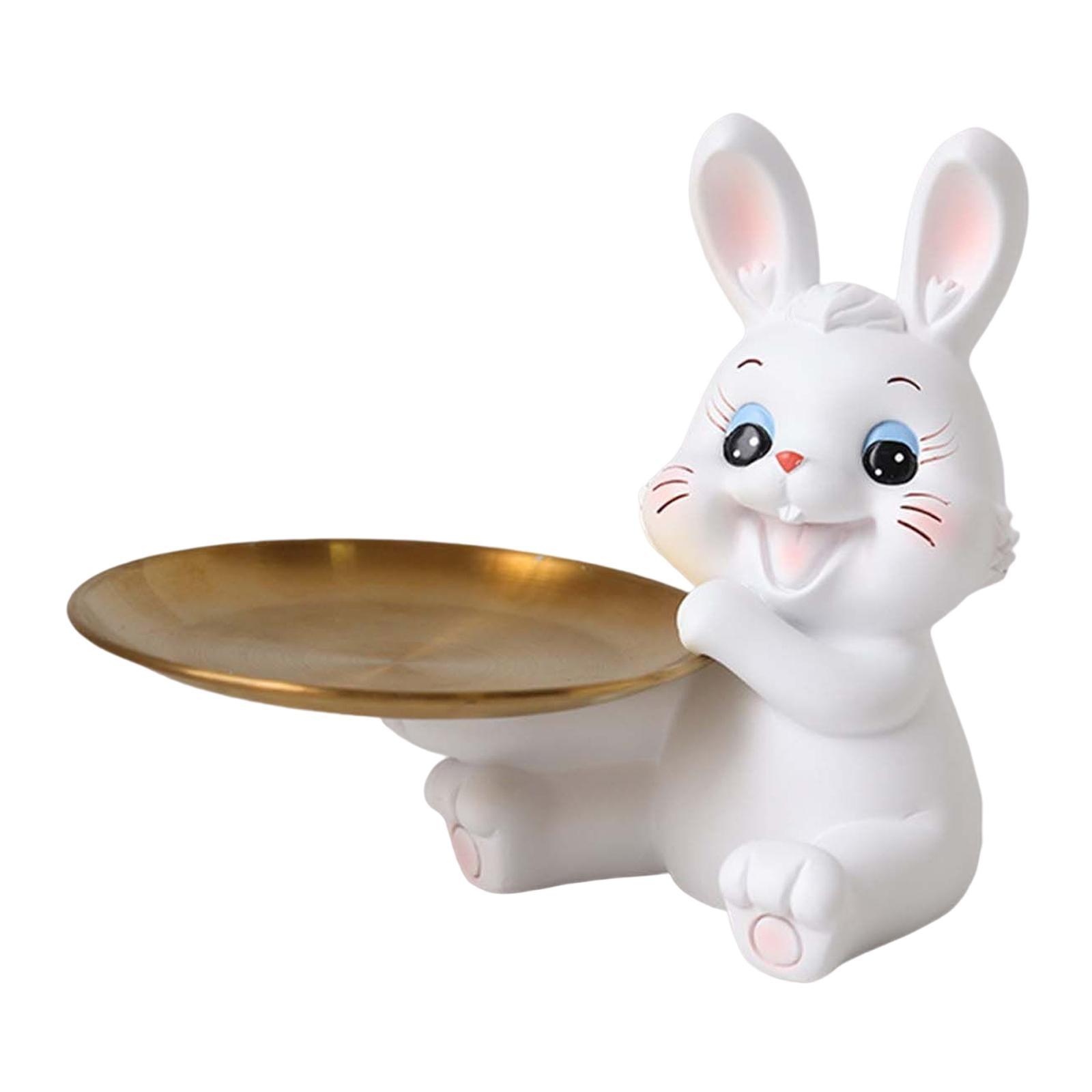 Rabbit Desk Storage Tray Statue Creative for TV Cabinet Entryway ...