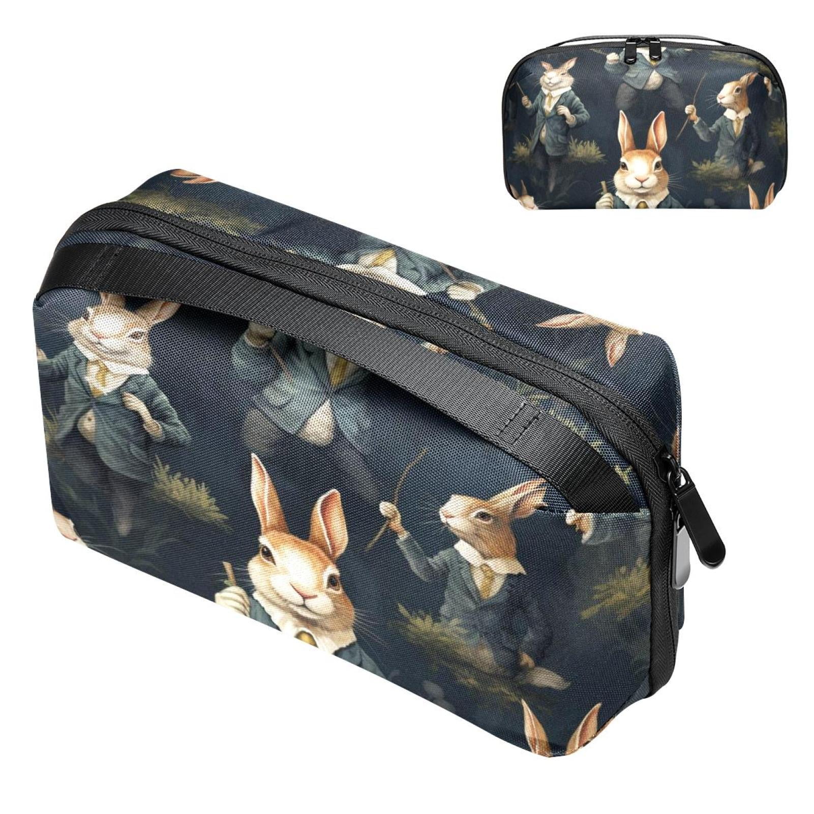 Rabbit Digital Bag Organizer Travel Case with Oxford Fabric Waterproof Material - 5.9x9.44x3.14 ...