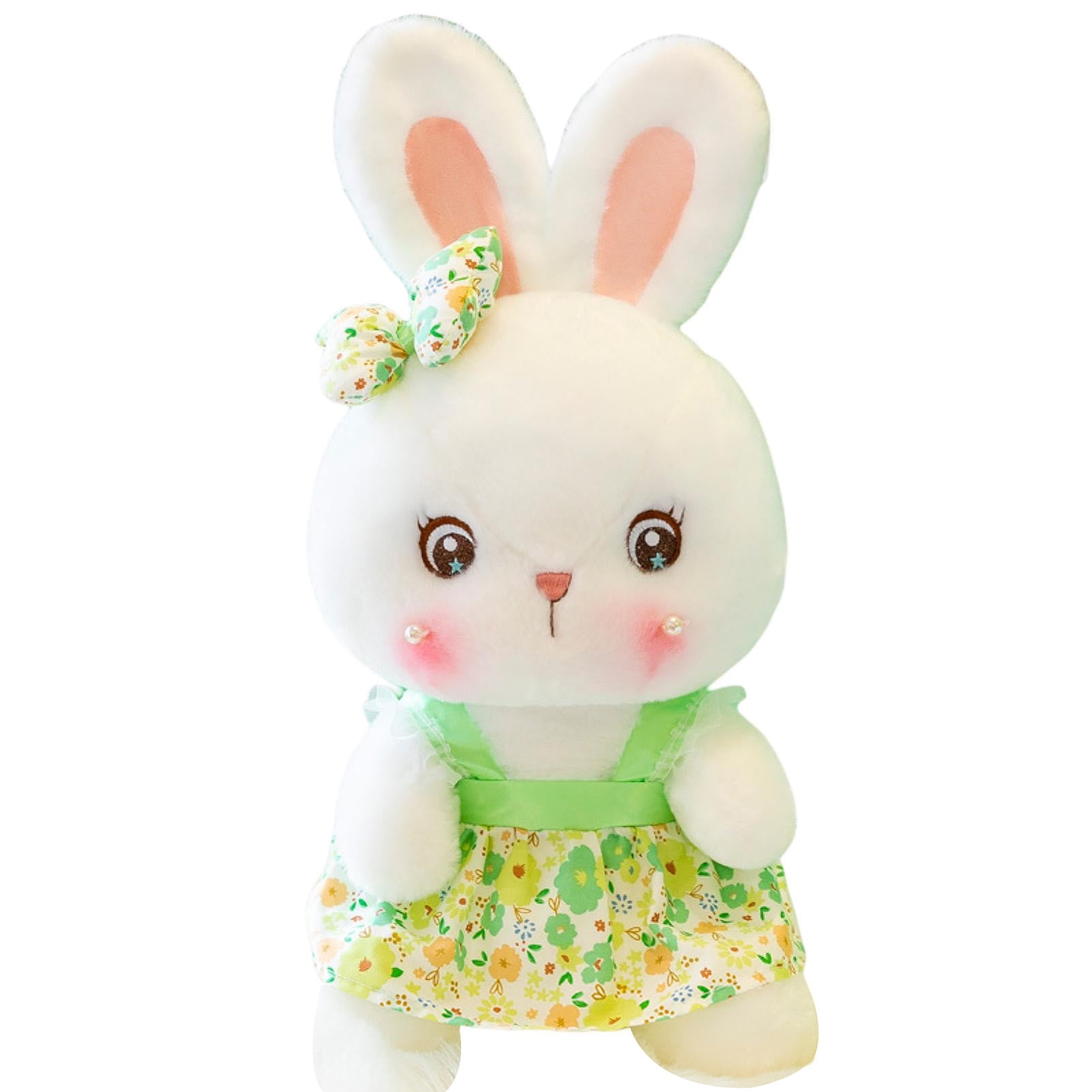Rabbit Doll Toy - Fully Filled, Cute Floral Dress, Bunny Doll Plushie ...