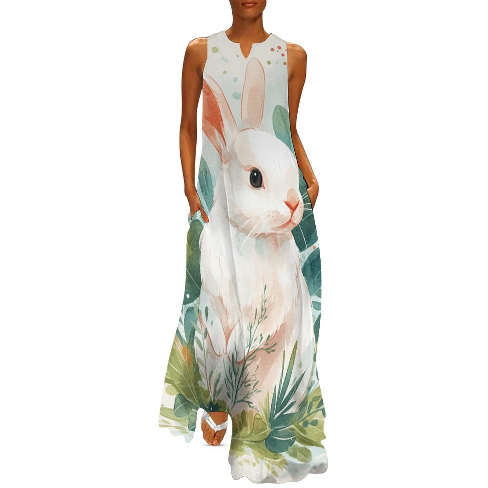 Rabbit Dress Elegant Dresses Plus Sizes Dress Summer 2025 Women Long ...