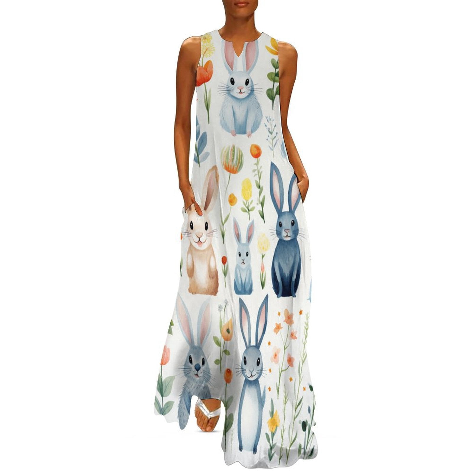 Rabbit Dress Elegant Dresses Plus Sizes Dress Summer 2025 Women Long ...