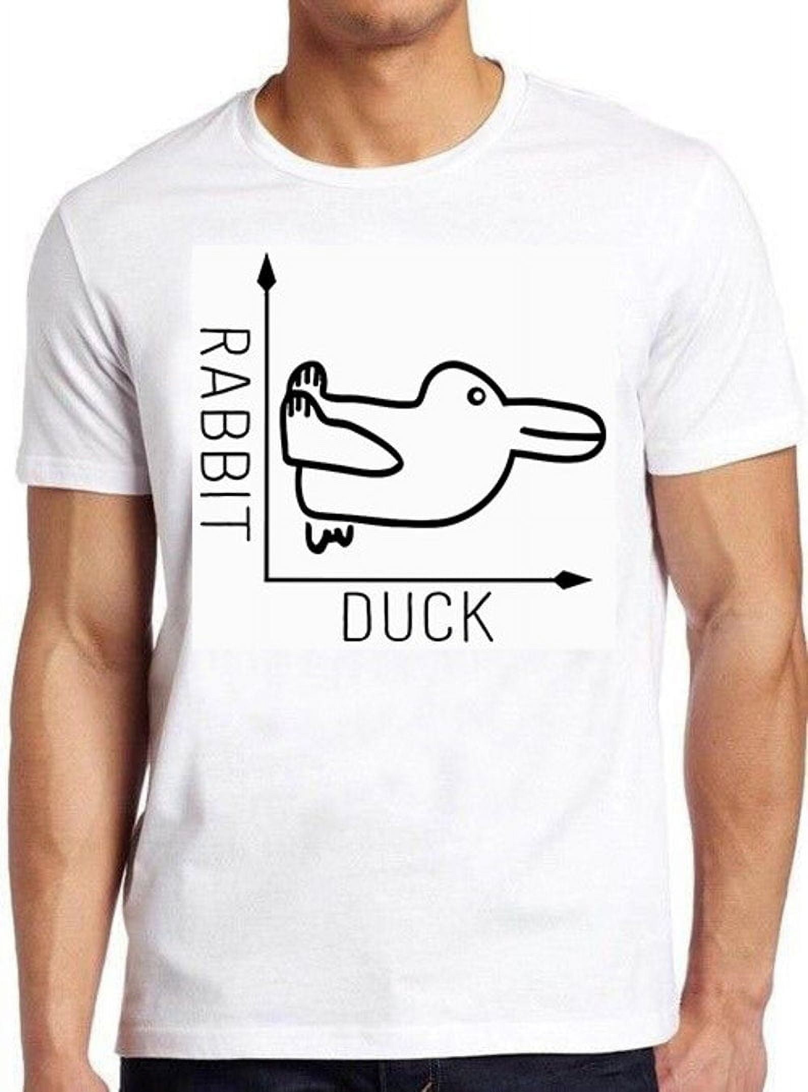 Rabbit Duck Illusion T Shirt Meme Funny Style Gamer Cult Movie Music ...