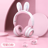 Rabbit Ear Headset Bluetooth Wireless LED Children's Headphones With ...