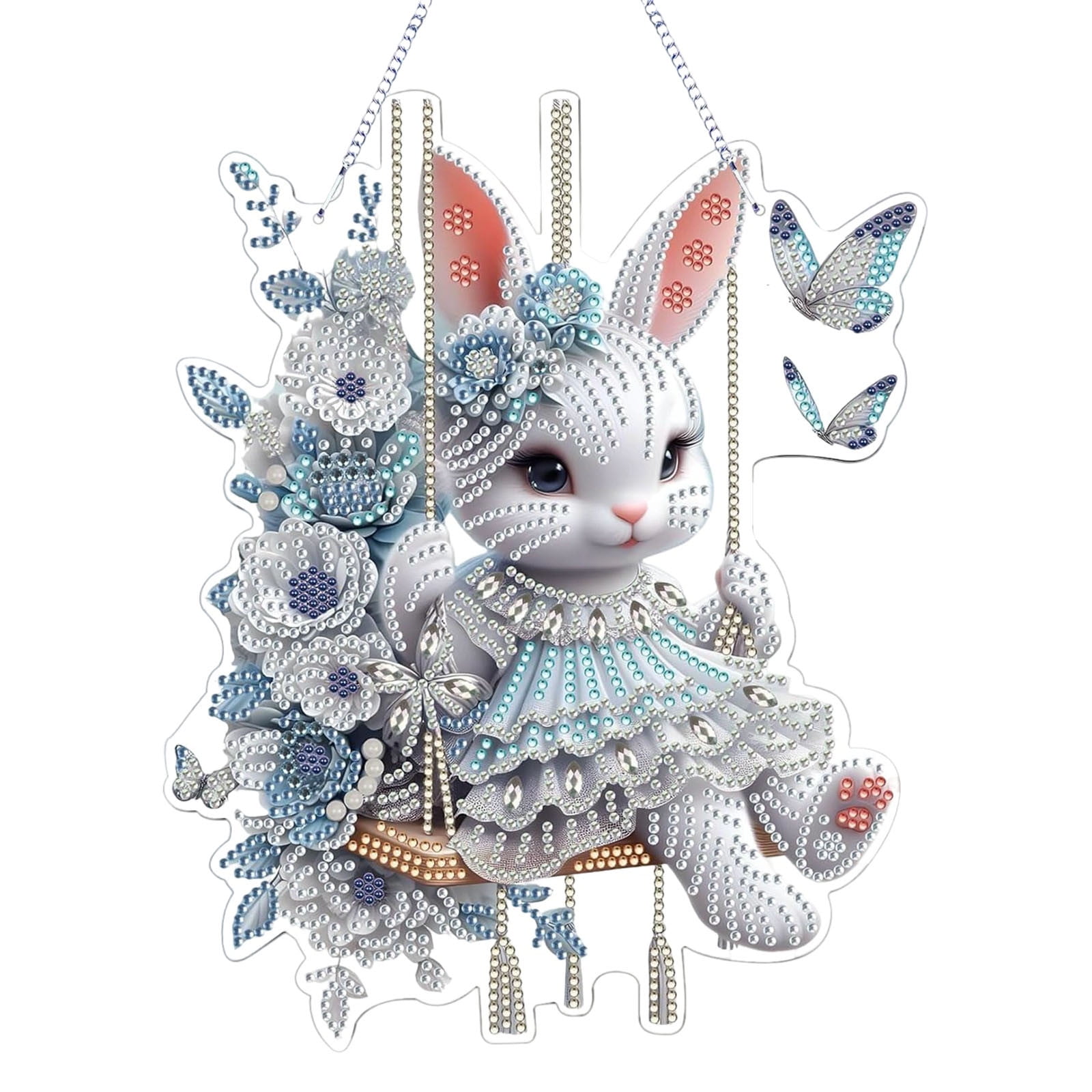 Rabbit Easter Egg Diamond Art Hanging Kit for Adult,Special Shaped ...