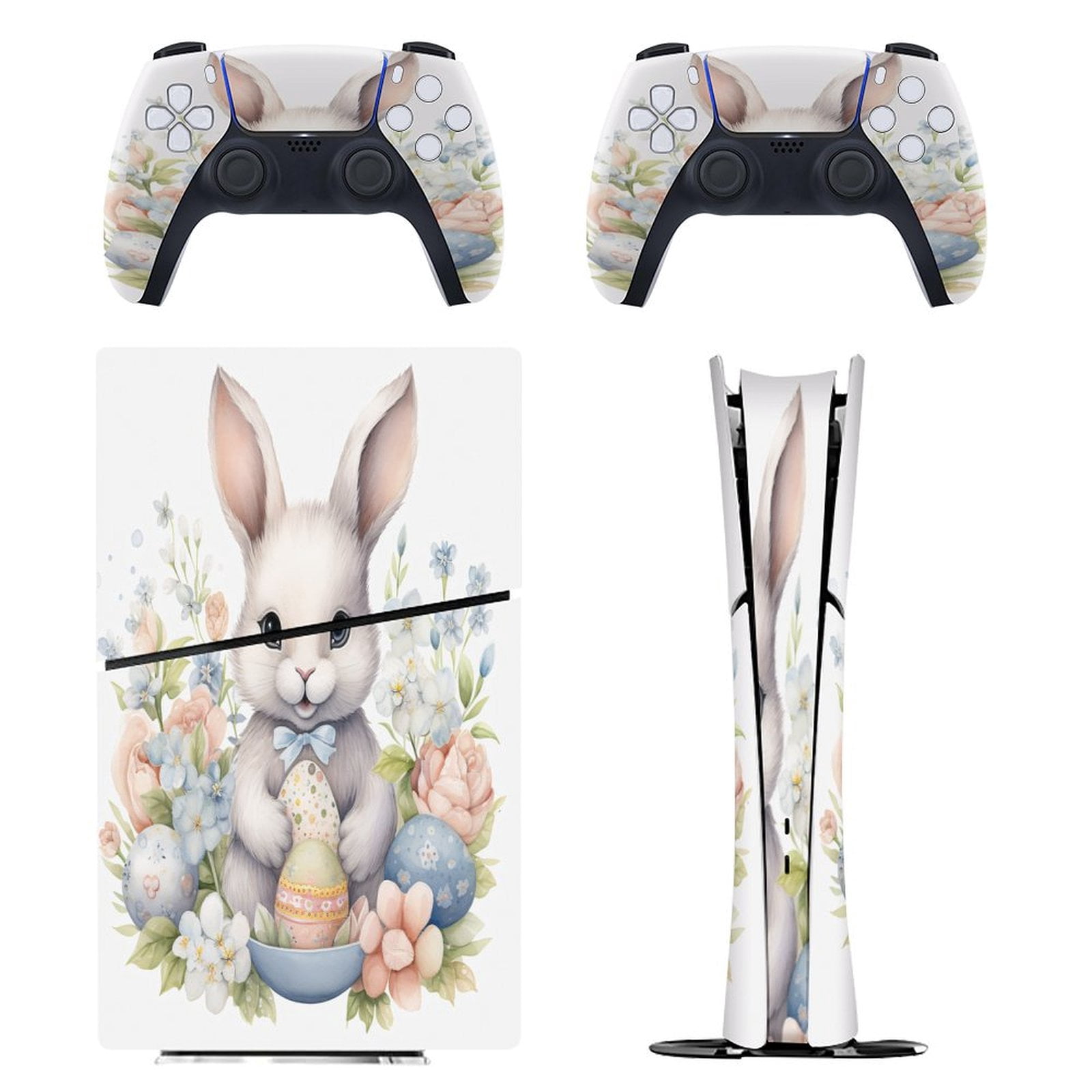 Rabbit, Easter Egg, Flower PS5/PS5 Slim Digital Disc Skin Sticker For ...