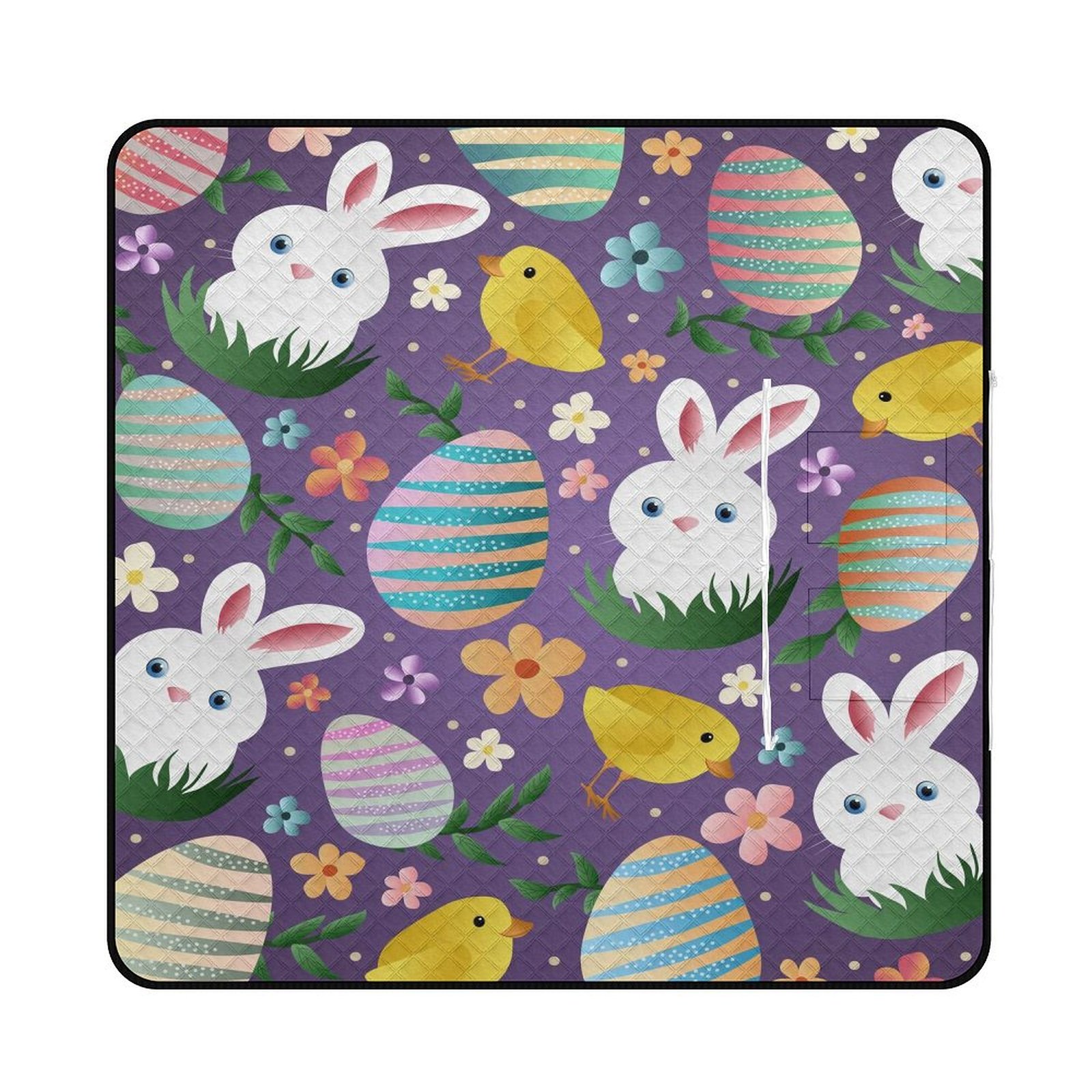 Rabbit, Easter Eggs Waterproof Beach Mat Folding Mattress Portable Lightweight Picnic Mat ﻿Large ...