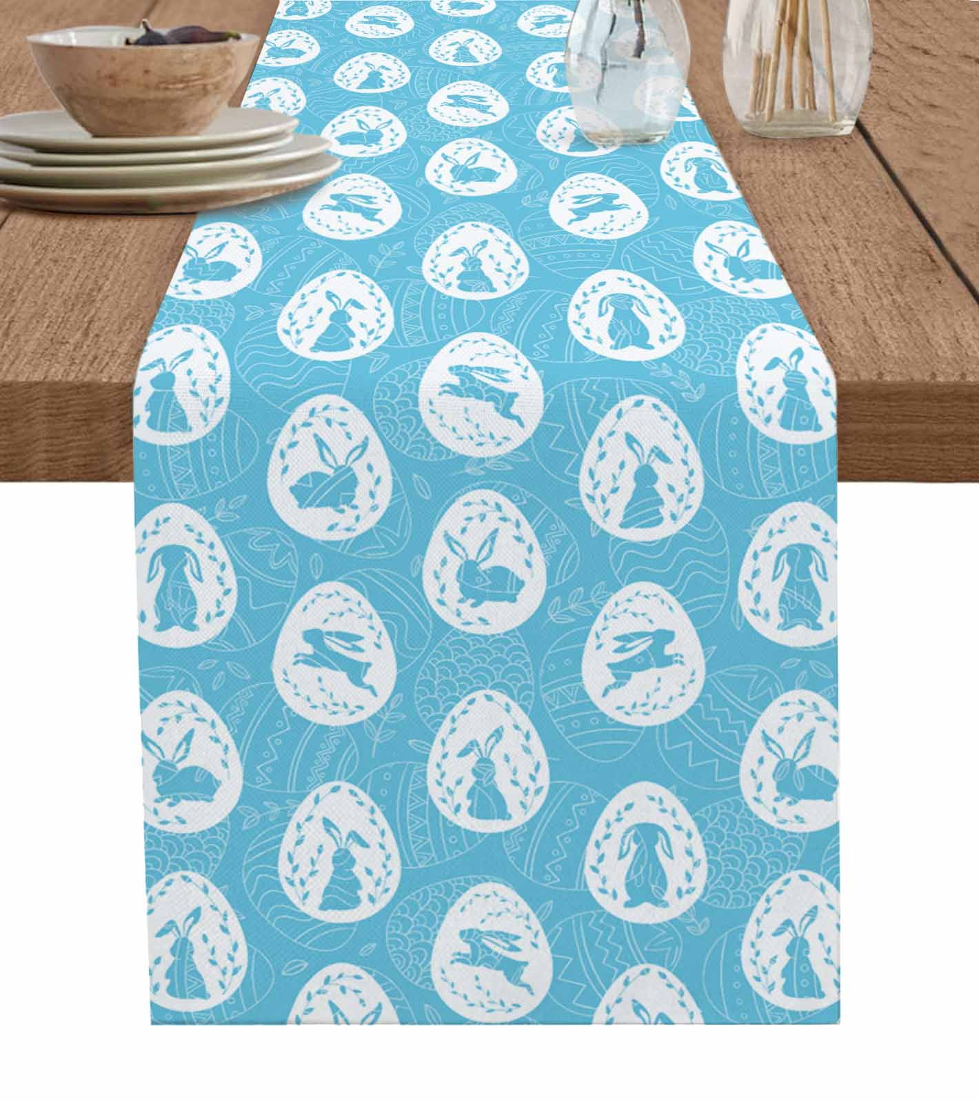 Rabbit Easter Flower Egg Table Runner ration Home r Dinner Table ration ...