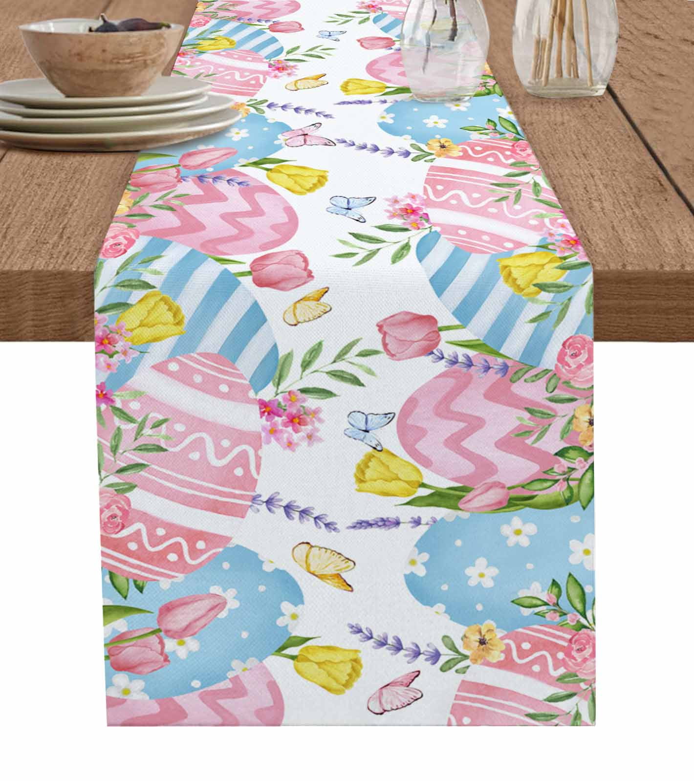 Rabbit Easter Flower Egg Table Runner ration Home r Dinner Table ration ...