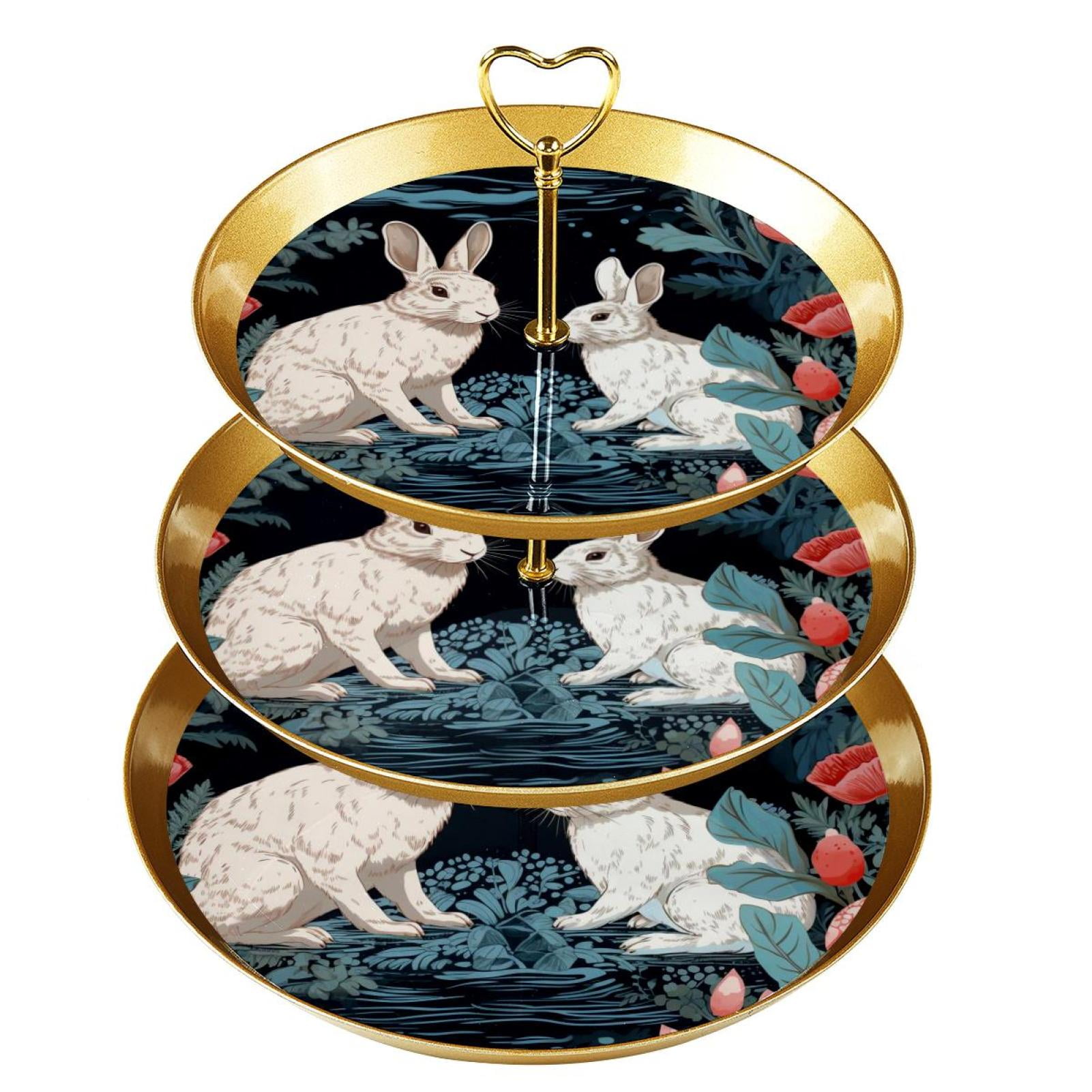 Rabbit Elegant Plastic Disc Earring Holder with Iron Pillars, 32cm ...