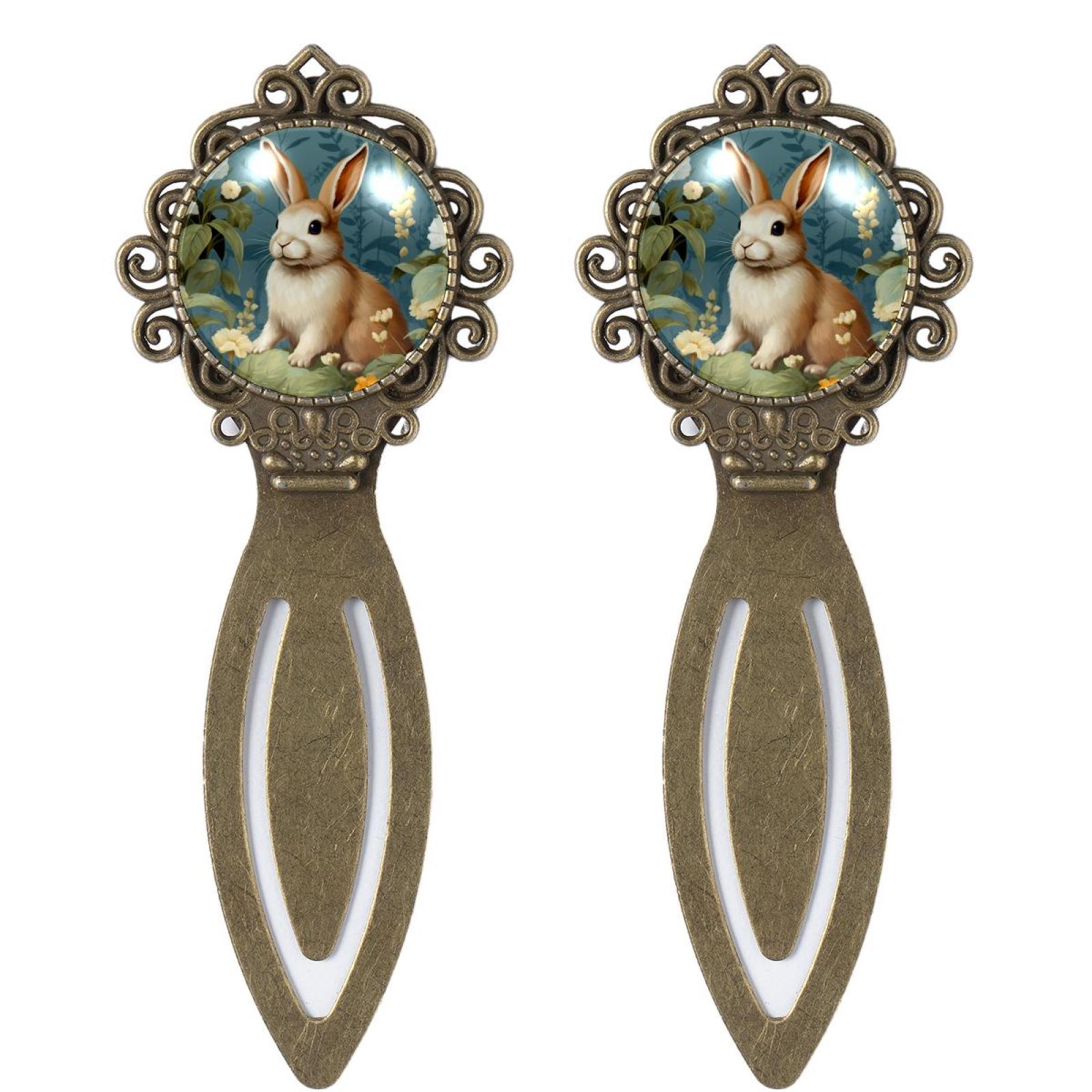 Rabbit Elegant Vintage Copper Lace Bookmarks - Set of 2, Stainless ...