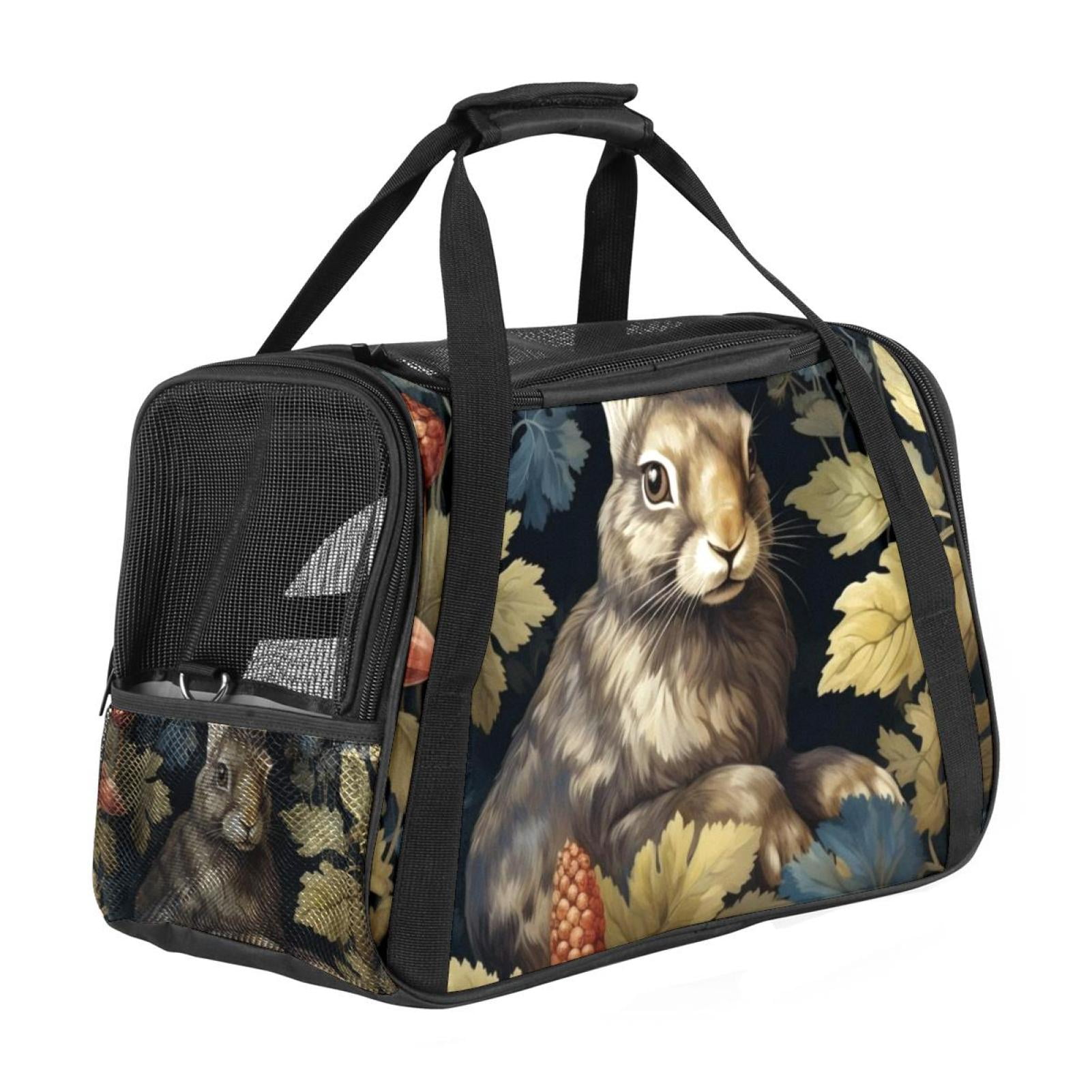 Rabbit Fabric 900D Oxford Cloth Pet Carrier Bag with Sherpa Base and ...