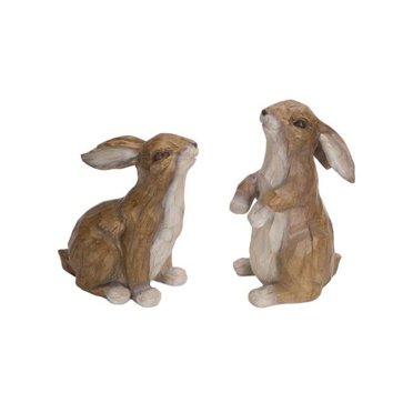 Home Decorative Rabbit (Set of 2) 15"H, 17"H Resin - Walmart.com
