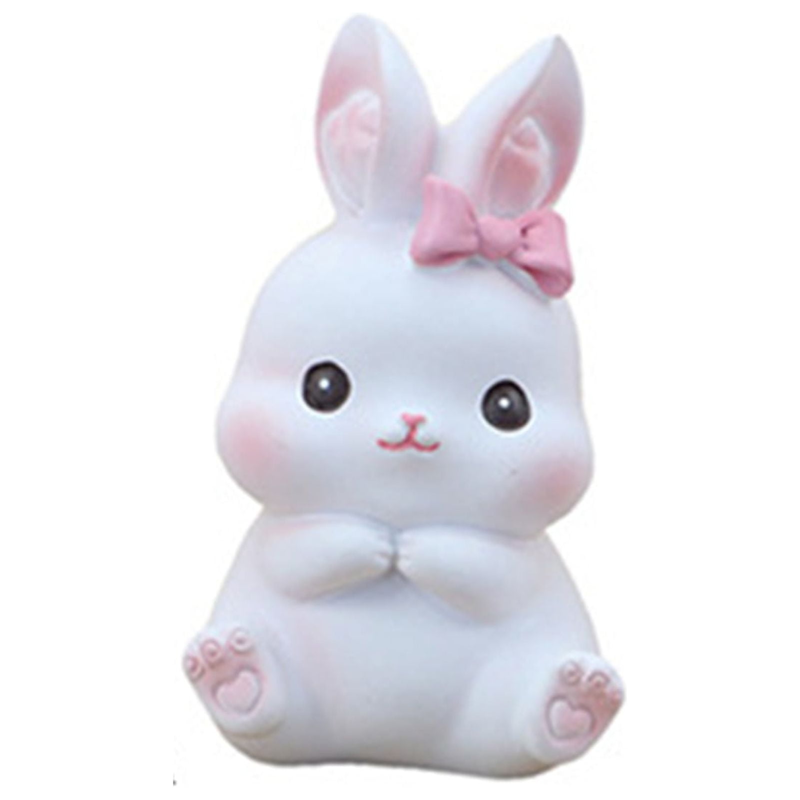 Rabbit Figurines Lovely Shape Micro Landscape Resin Cartoon Rabbit ...