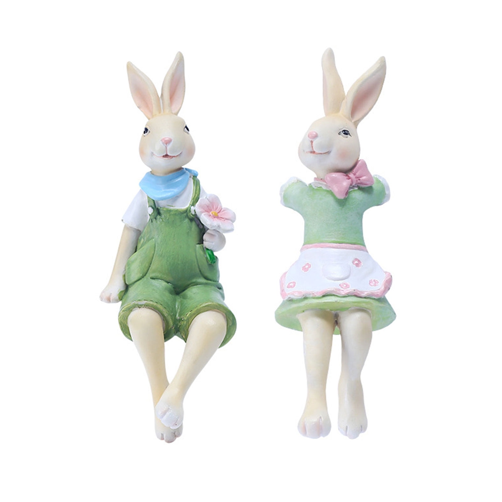 Rabbit Flower Pot Hugger House Decoration Miniature Figurine Ornaments ...