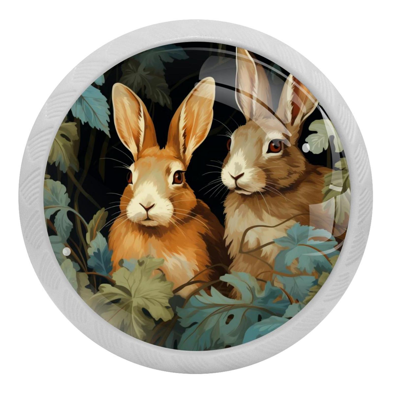 Rabbit Fluorescent Drawer Pulls: Round 4-Pack - Glow-in-the-Dark Knobs ...