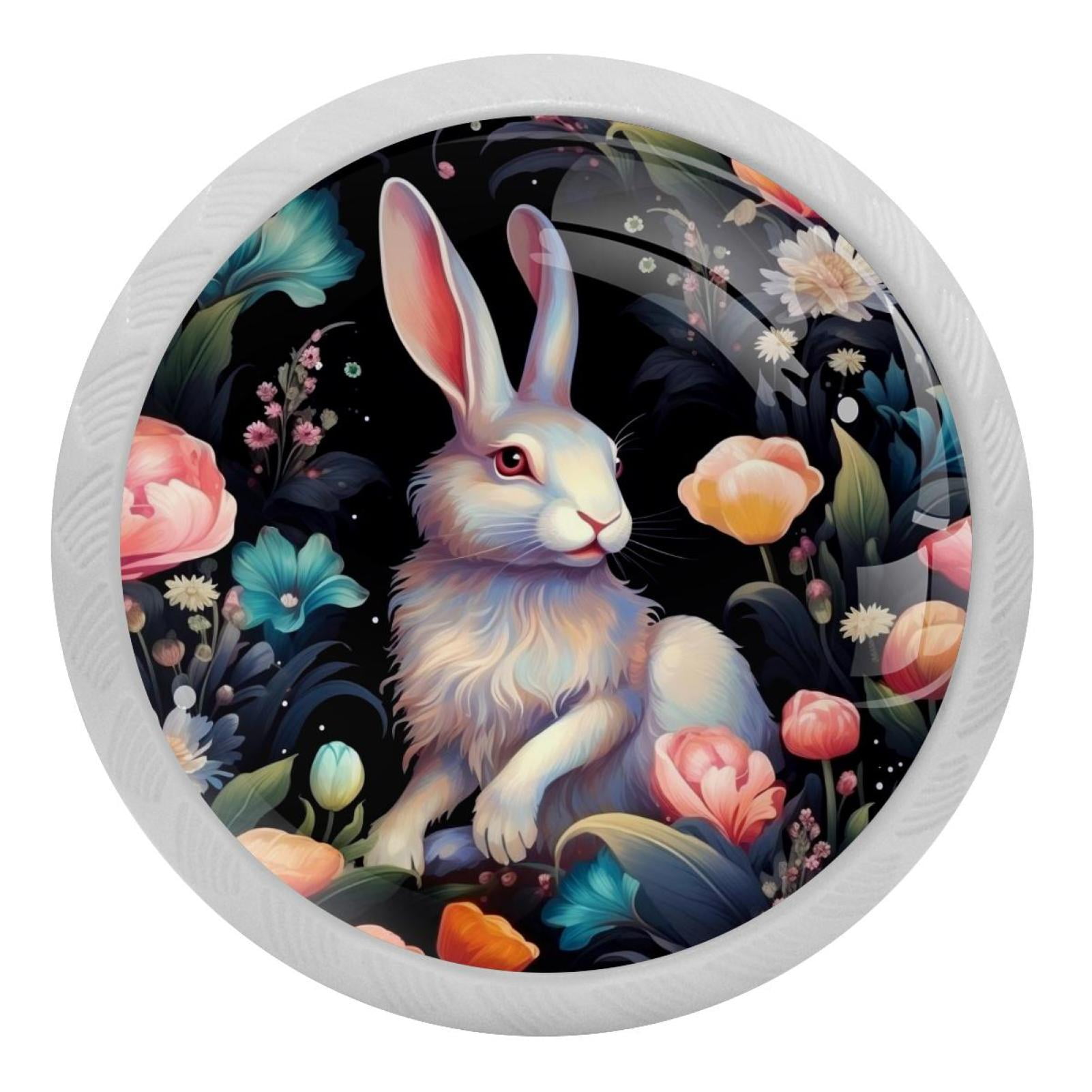 Rabbit Fluorescent Drawer Pulls: Round 4-Pack - Glow-in-the-Dark Knobs ...