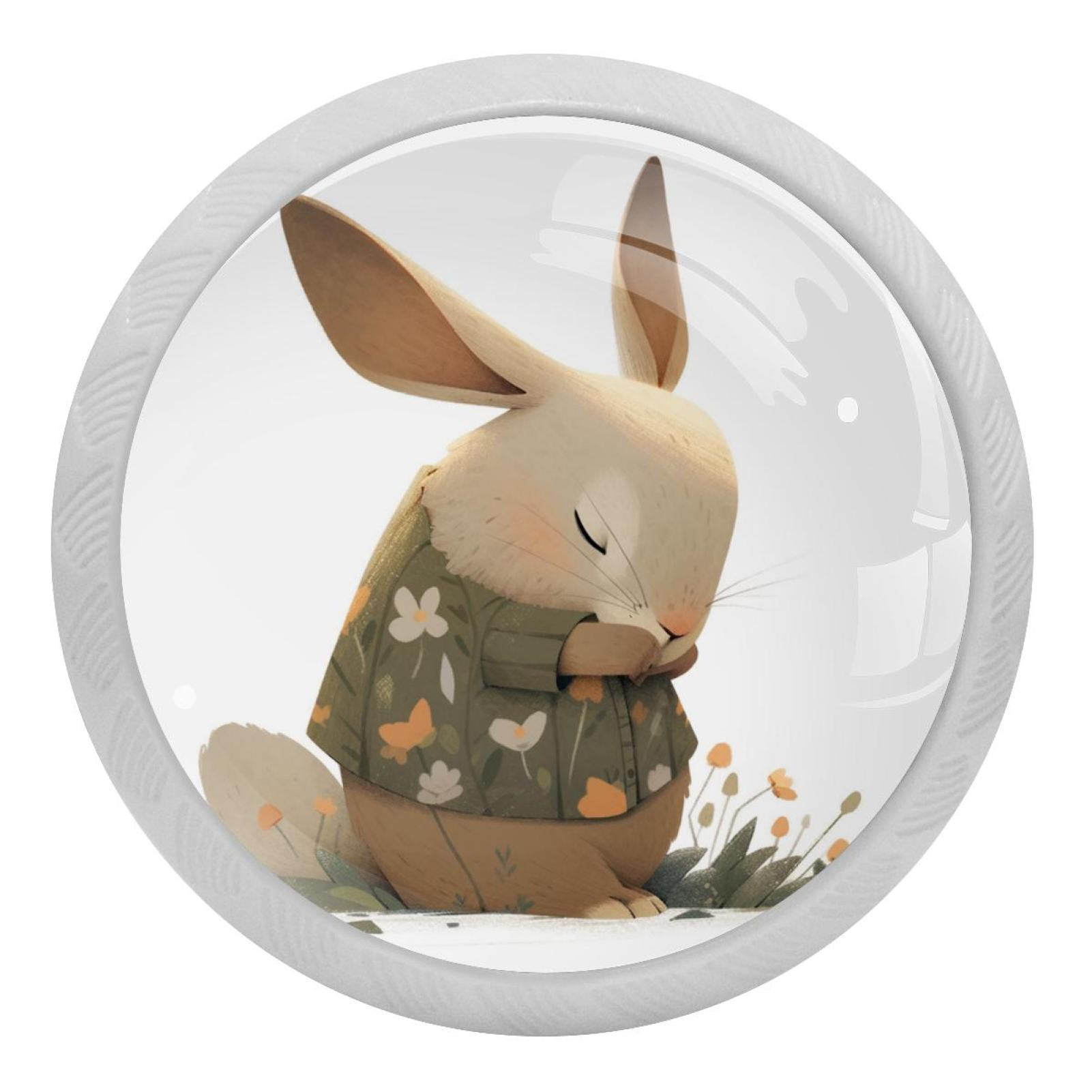 Rabbit Fluorescent Drawer Pulls: Round 4-Pack, Glow-in-the-Dark Knobs ...