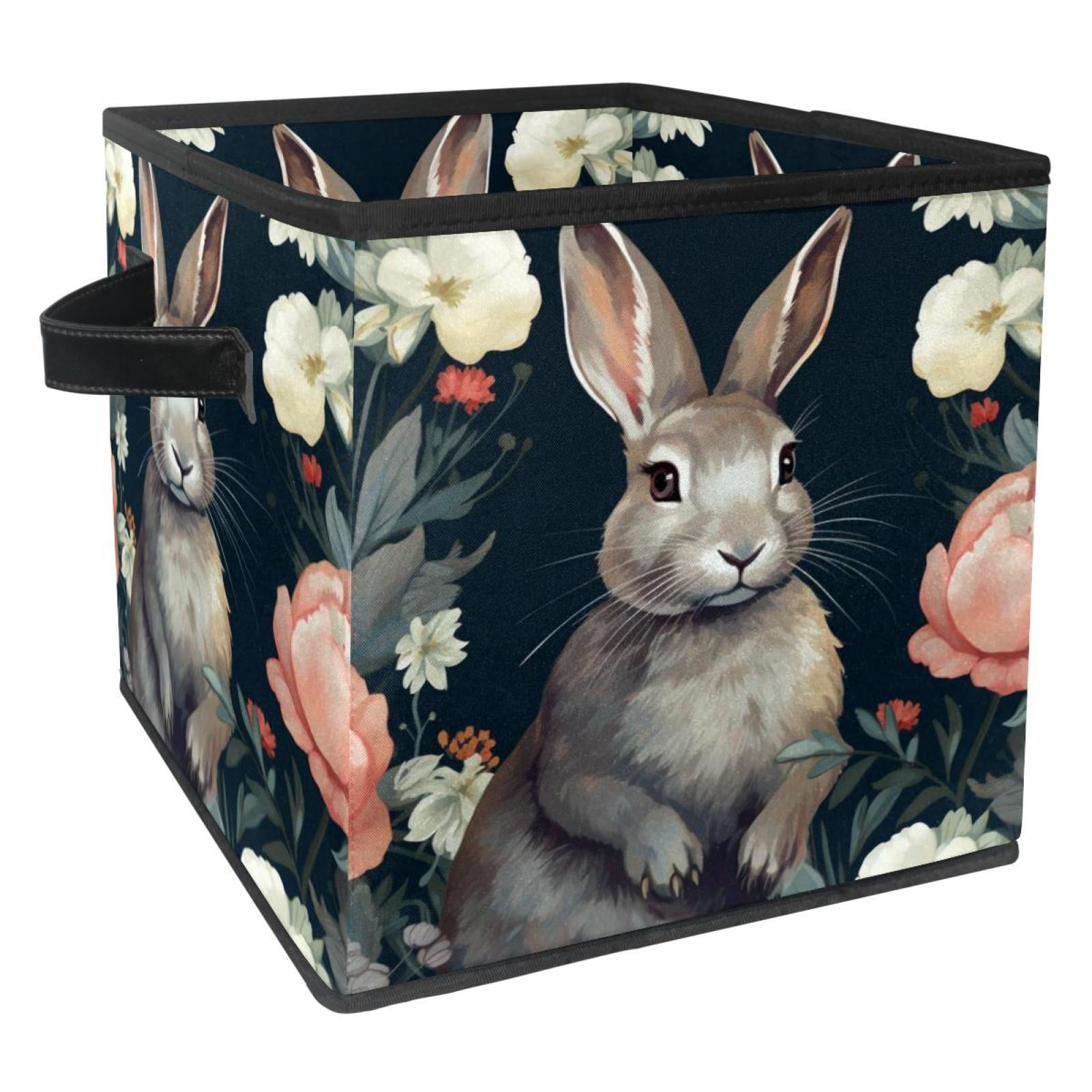 Rabbit Foldable Cube Organizer with Handle, 10.8"x10.5"x10.6", Large ...