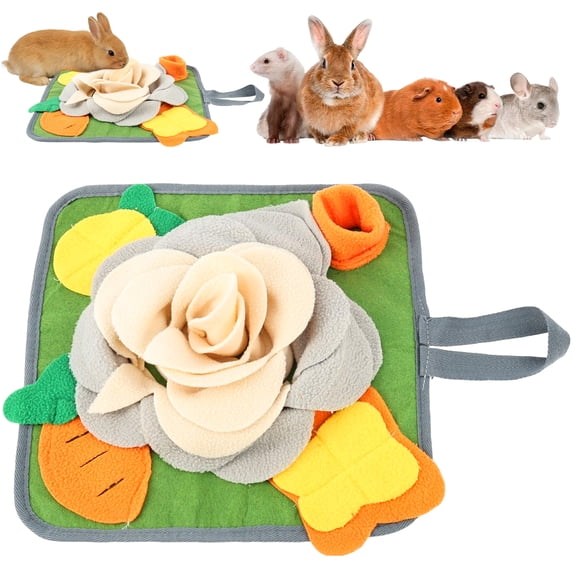 Rabbit Foraging Mat Bunny Snuffle Mat for Small Animal Interactive ...