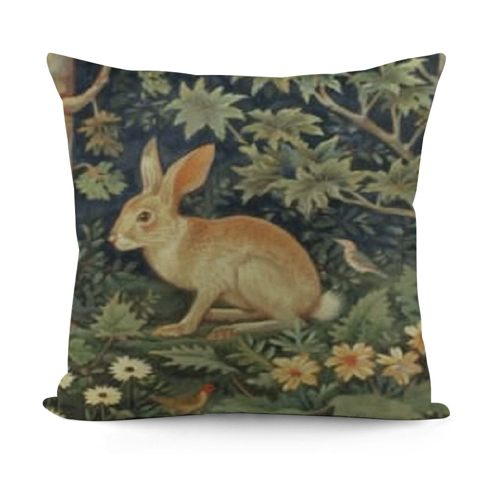 Rabbit Forest Hares in Wood Bunny Body Pillow Cover Aztec Toss Long ...