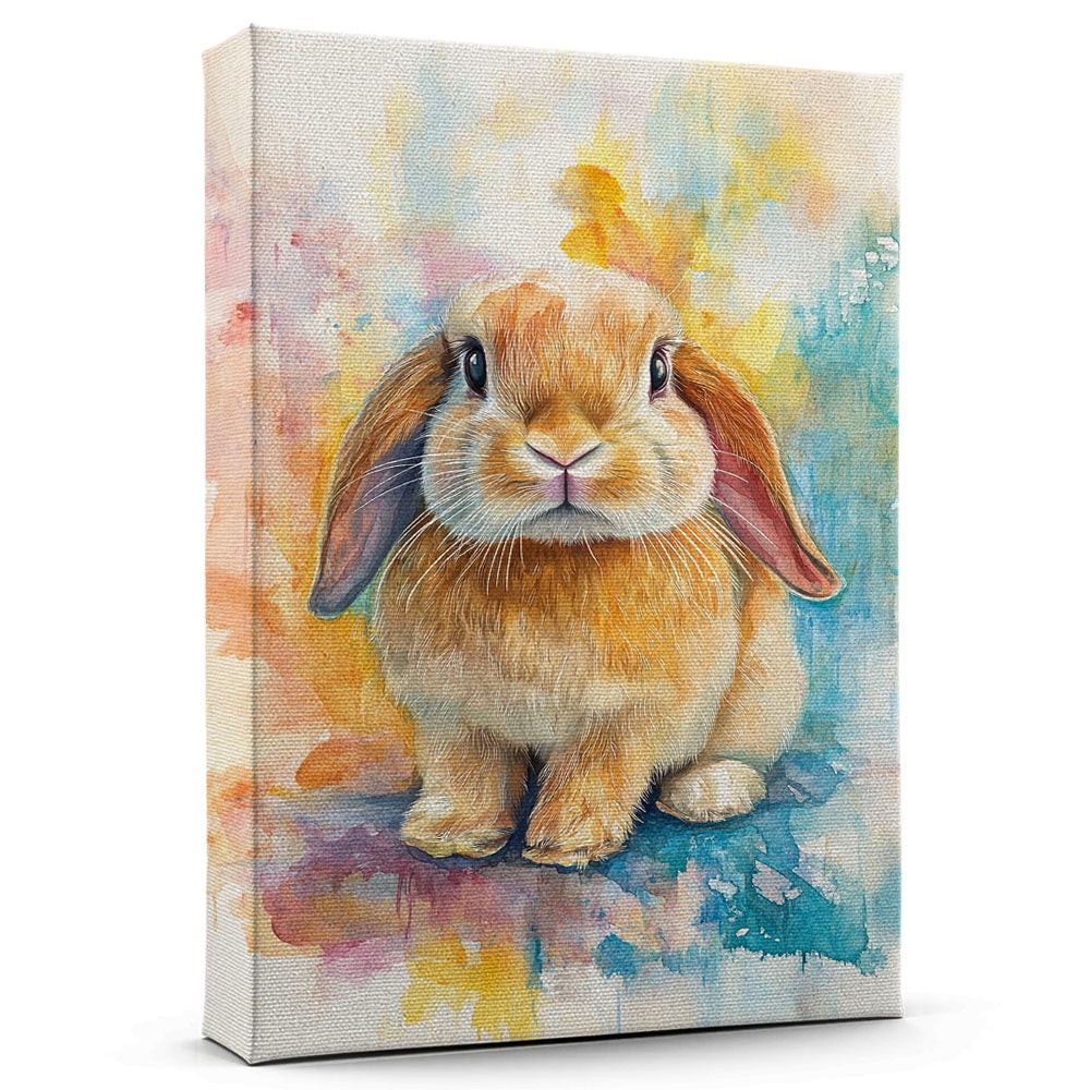 Rabbit Golden Holland Lop Canvas Wall Art Animal Decor, Rabbit Golden ...