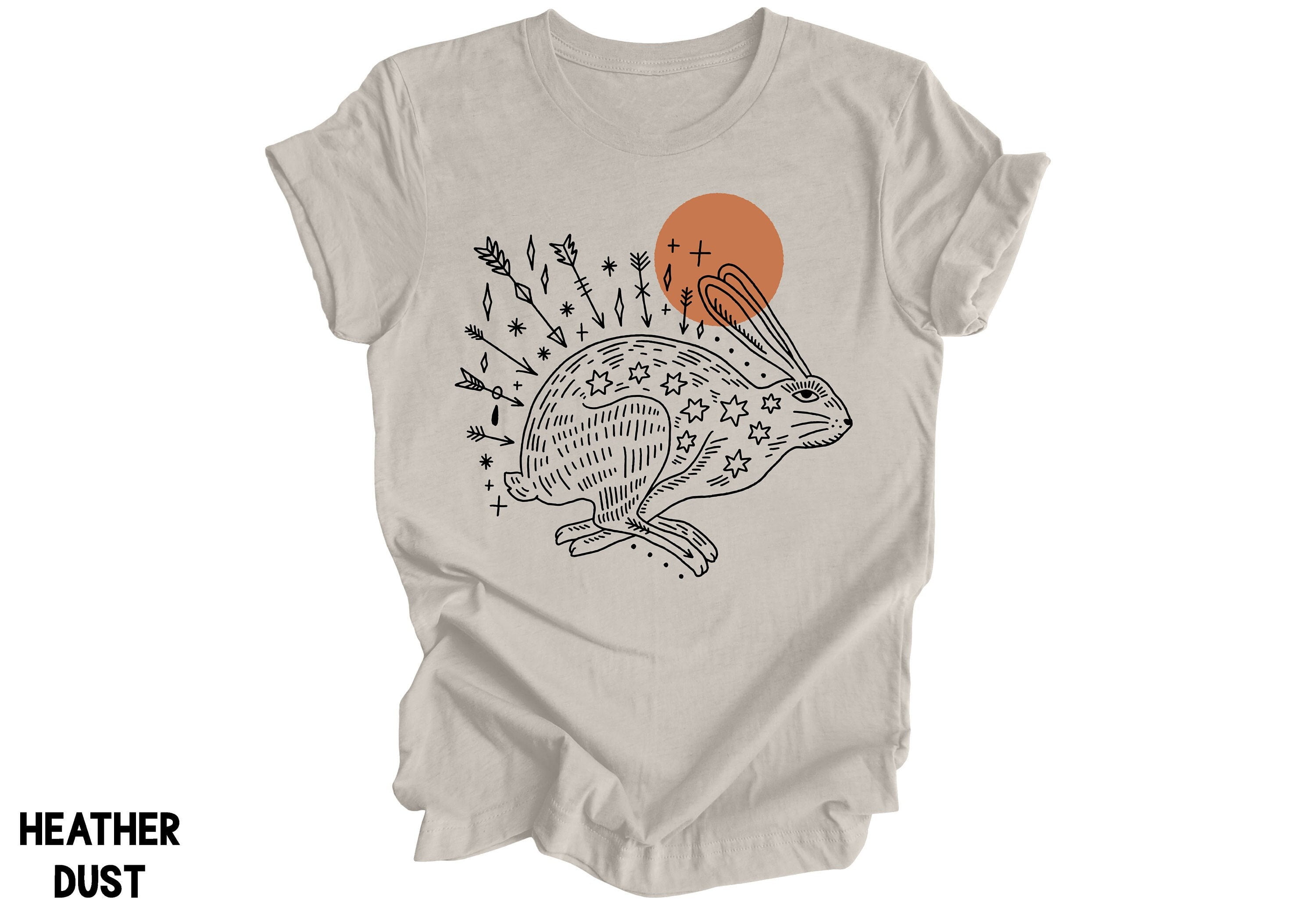 Rabbit Graphic Tee Esoteric Rabbit Shirt Witchy Shirt Witchcraft Hare ...