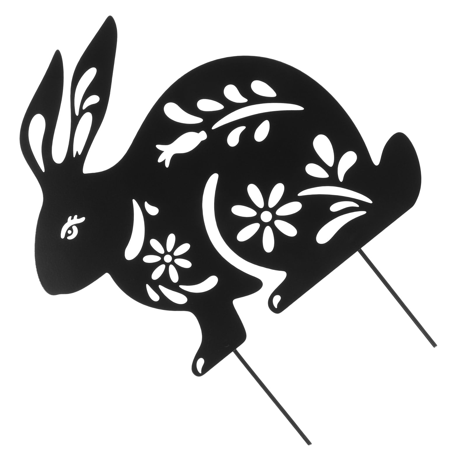 Rabbit Ground Plug Wrought Iron Outdoor Decor Easter Presents Animal ...