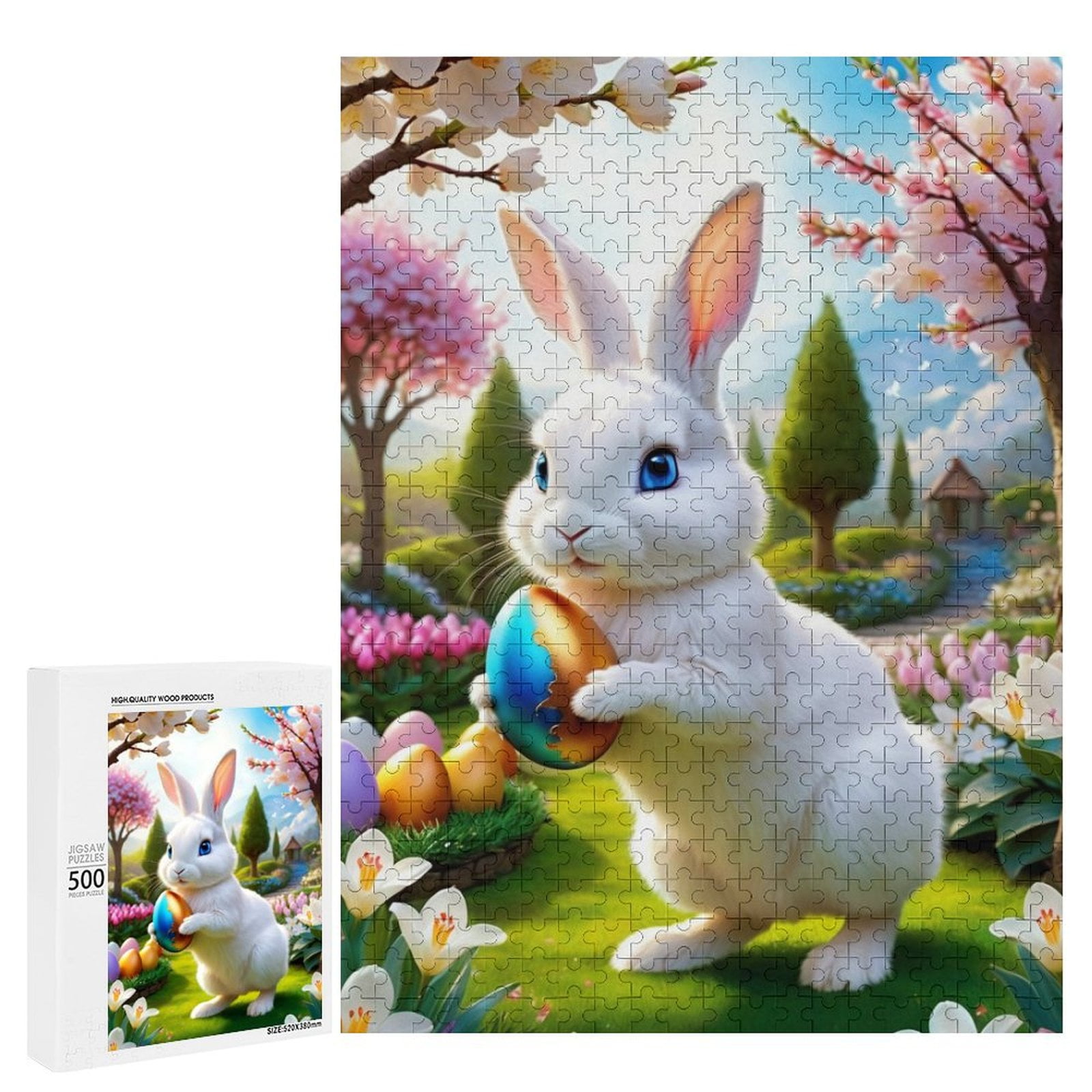 Rabbit Handing Easter Egg Puzzles For Adults 500 Pieces And Up, Jigsaw ...
