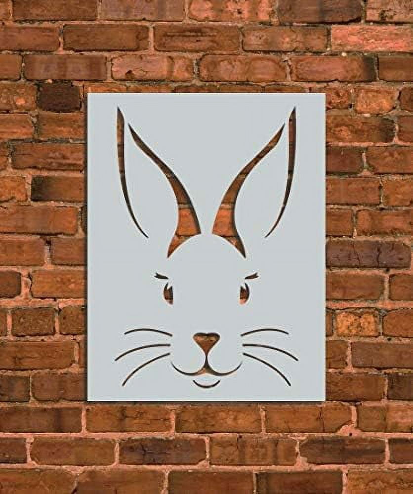 Rabbit Hare Face Stencil Template - Reusable Stencil - (12" x 12 ...
