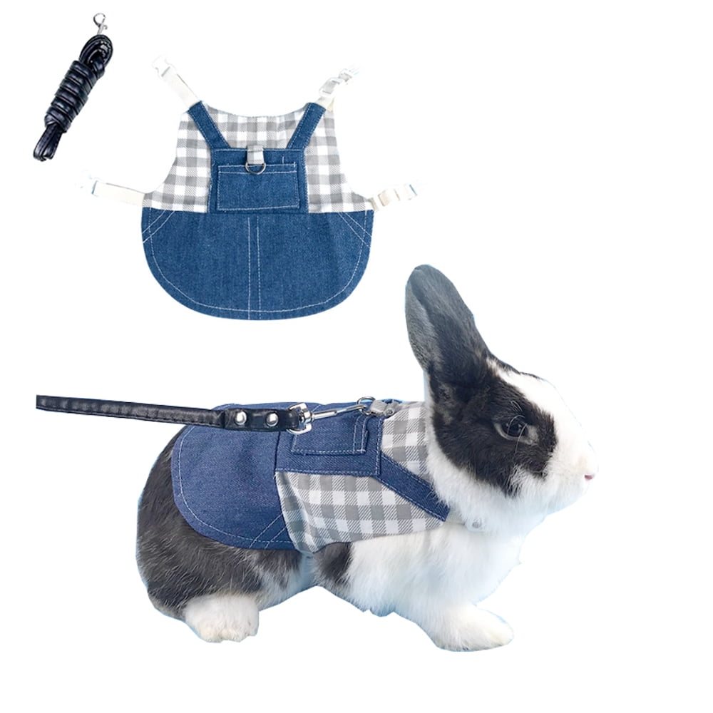 Rabbit Harness and Leash Set for Guinea Pig Clothes,Soft Bunny Ferret ...