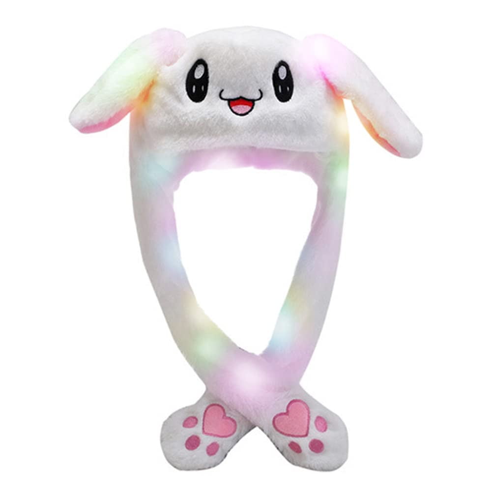 Rabbit Hat with LED Glow Moving Ear in Motion Airbag Hat Jumping Bunny ...