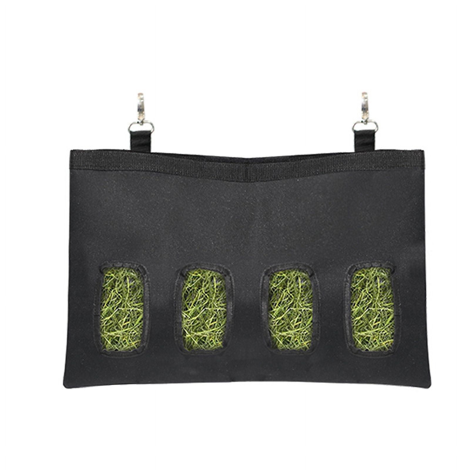 Rabbit Hay Bag Hanging Pouch Feeder Holder Black Durable Feeding ...