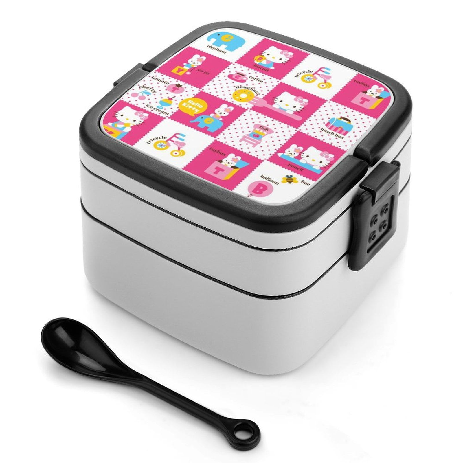 Rabbit Hello Kitty Reusable Bento Boxes Lunch Box Double Layer ...