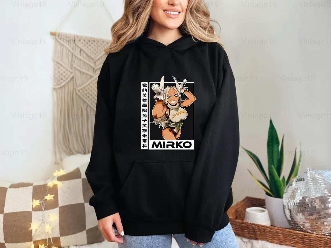 Rabbit Hero Hoodie with My Hero Academia Mirko Art, for men & women, up ...