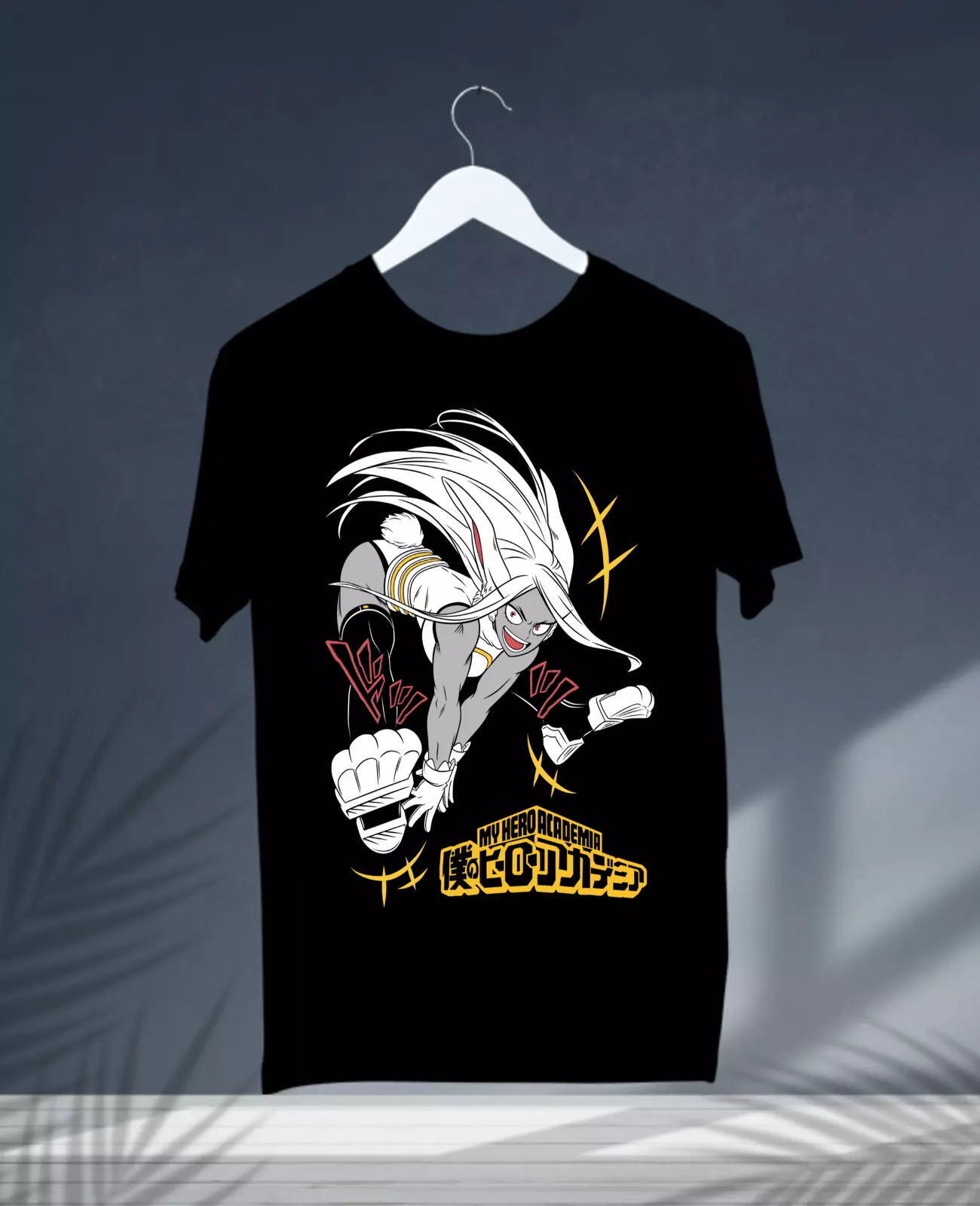 Rabbit Hero Mirko black T-shirt ,anime Rumi Usagiyama Miruko My Hero ...